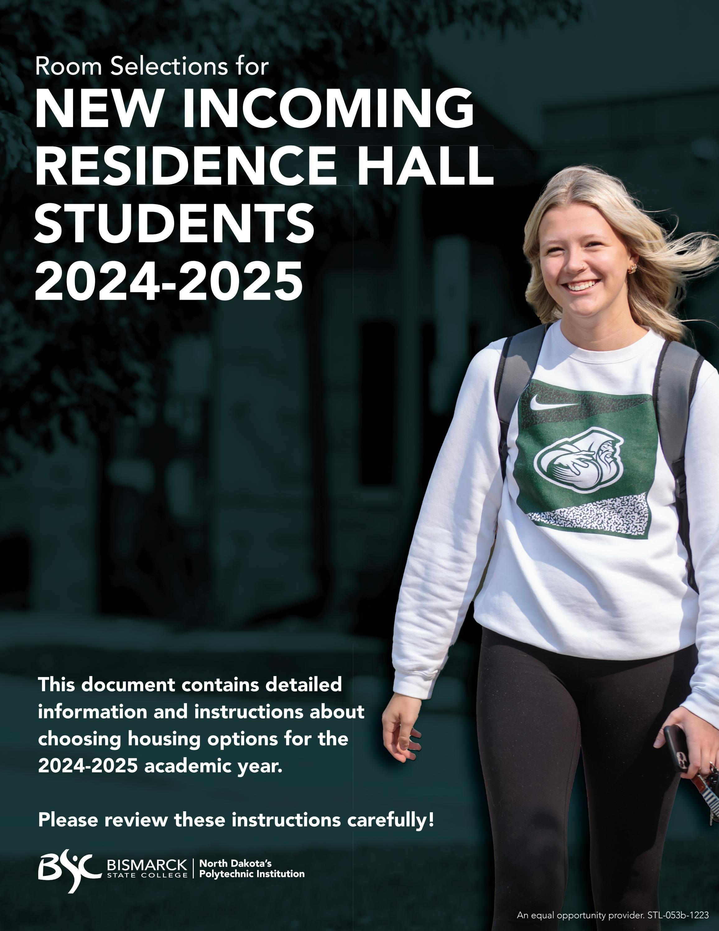 BSC Room Selections for New Incoming Residence Hall Students 2024-2025 by Bismarck State College ...