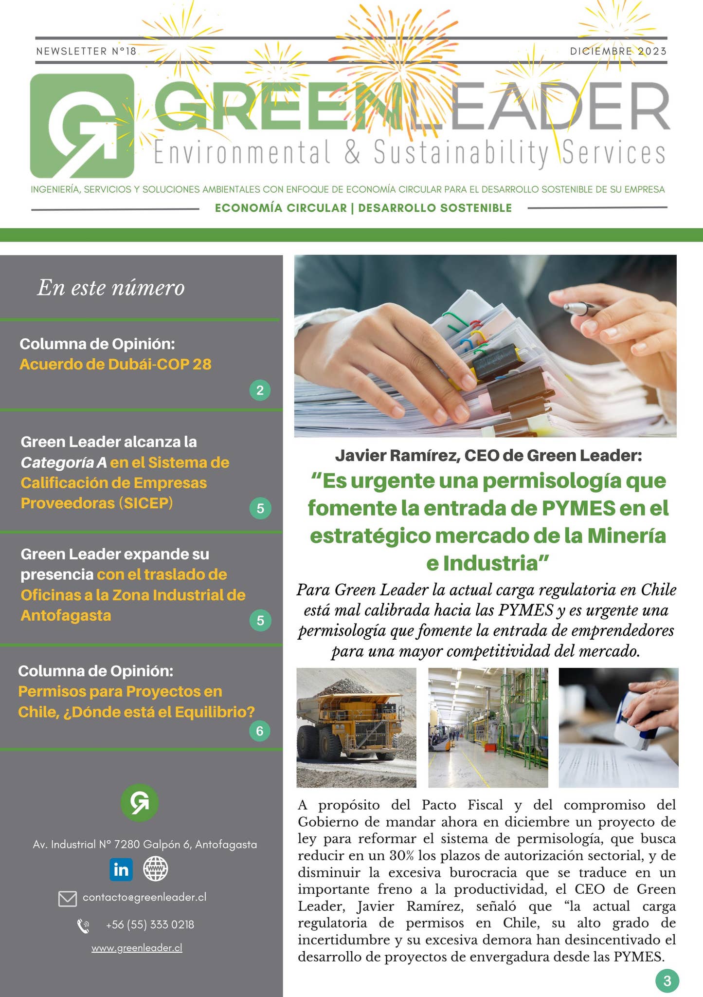 Newsletter N° 18 | Diciembre 2023 | Green Leader by Green Leader ...