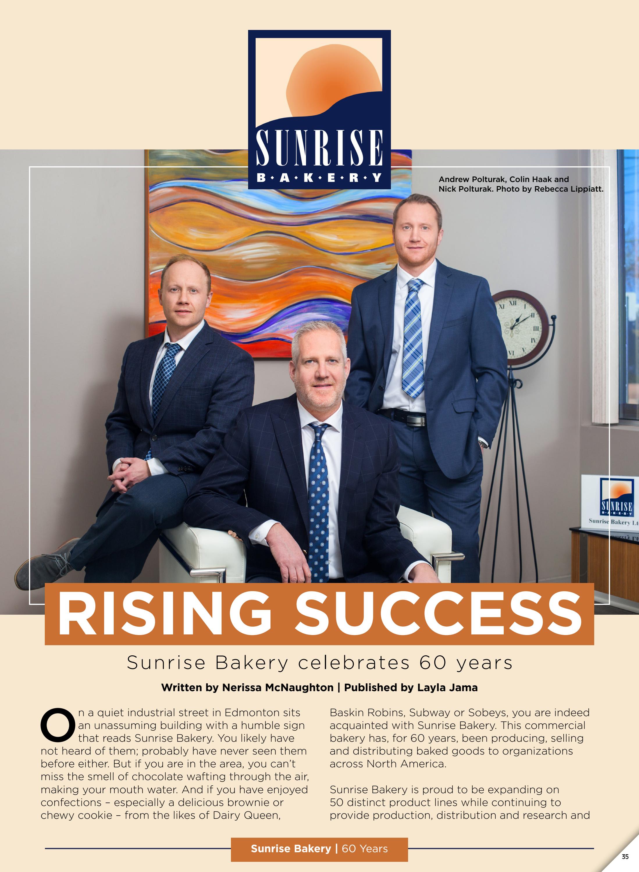 Sunrise Bakery - Celebrating 60 Years by Business in Edmonton Magazine ...