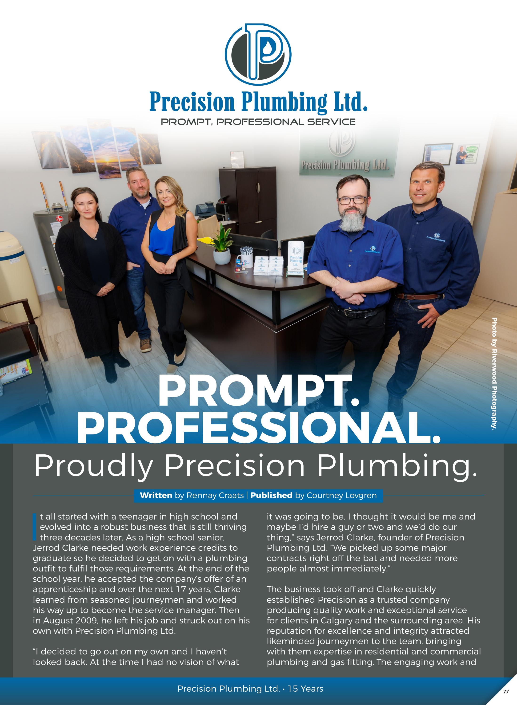 Precision Plumbing Ltd. - Celebrating 15 years by Business in Calgary ...
