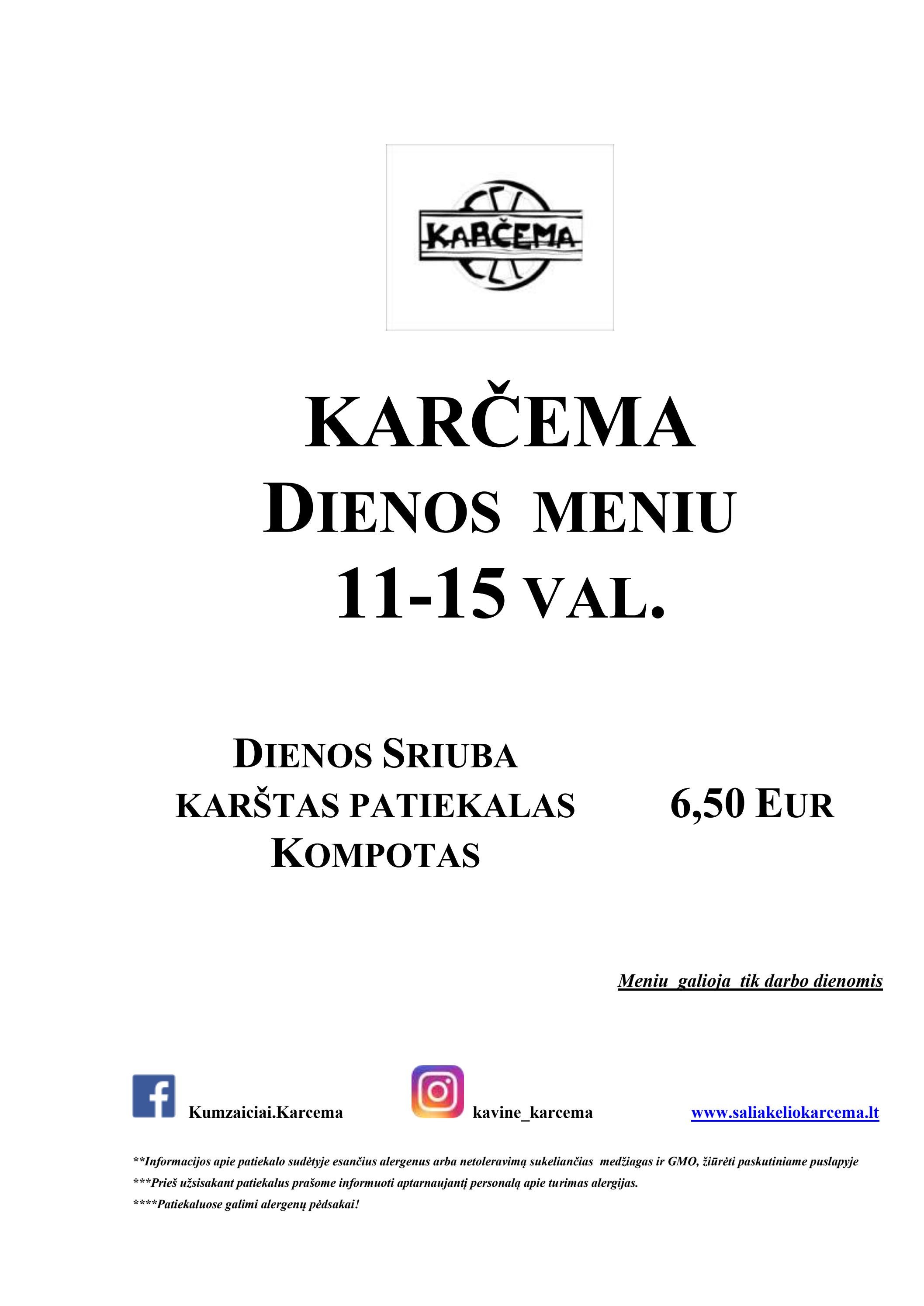 Karčema Meniu (2024) by saliakeliokarcema - Issuu