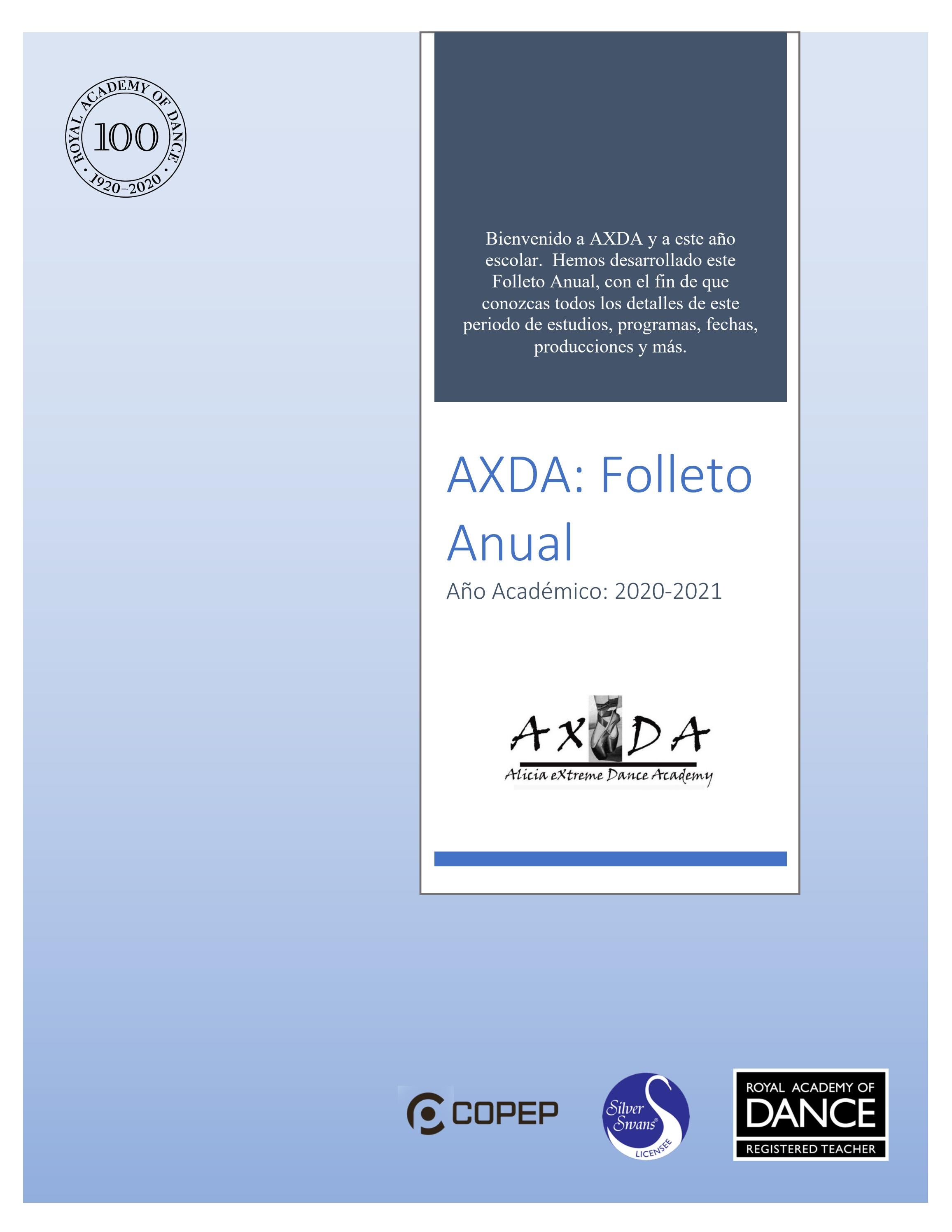 AXDA: FOLLETO ANUAL 2020-2021 by AXDA - Viviendo la Danza - Issuu