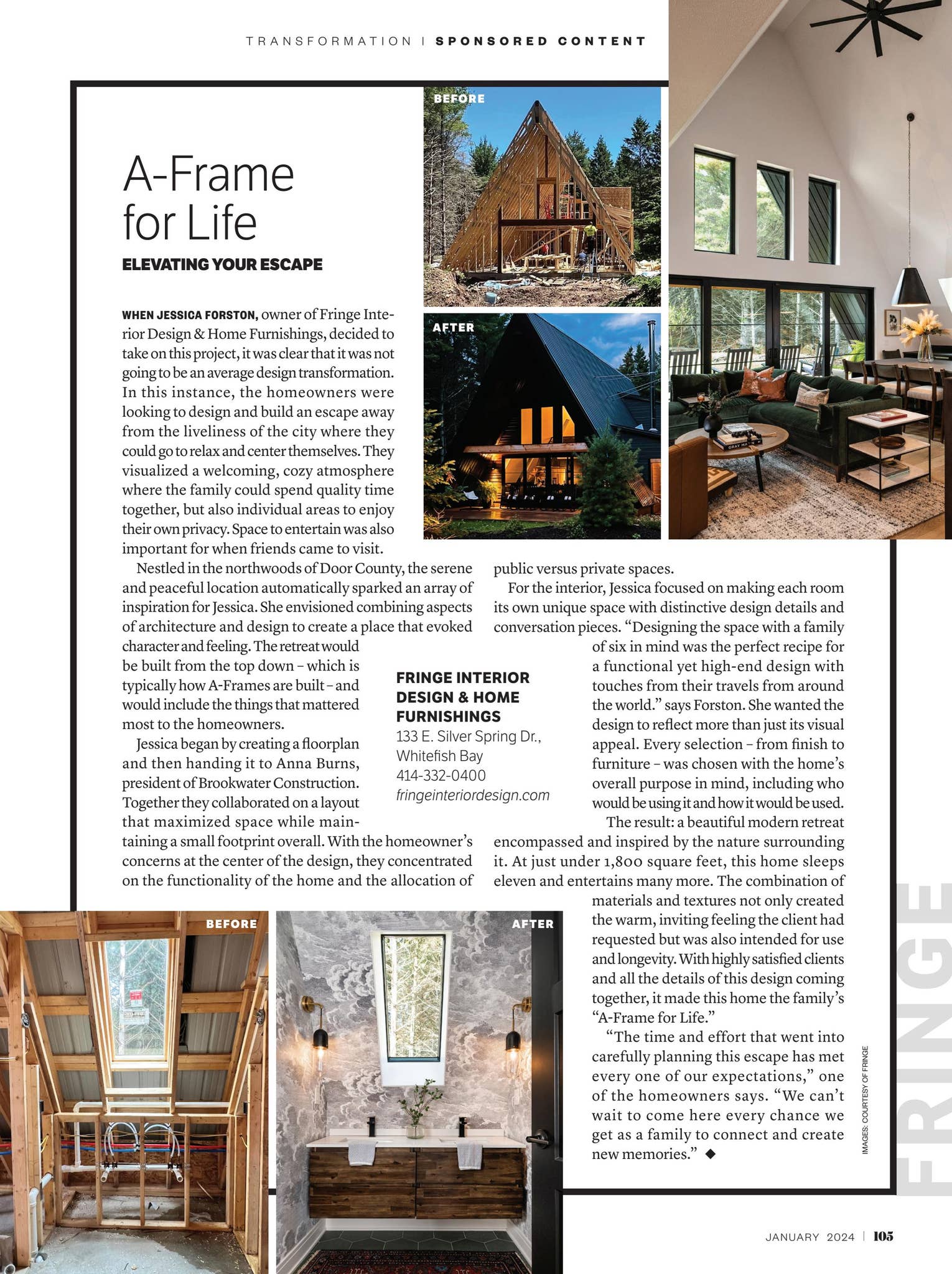 Milwaukee Magazine | A-Frame for Life | Fringe - Transformation Profile ...