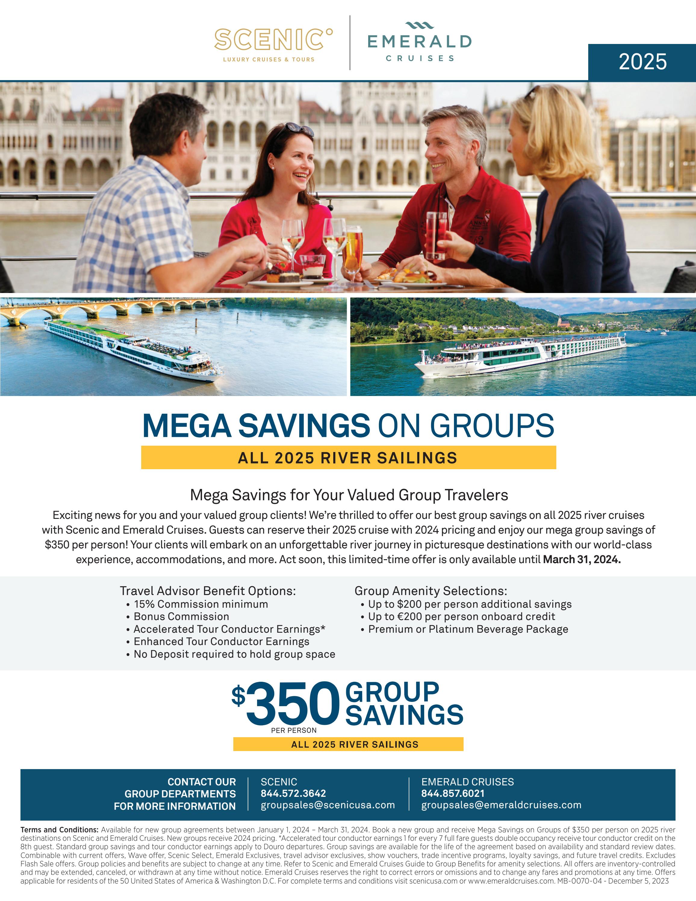 Mega Savings on Groups - ALL Trade Flyers by Scenic & Emerald Cruises ...