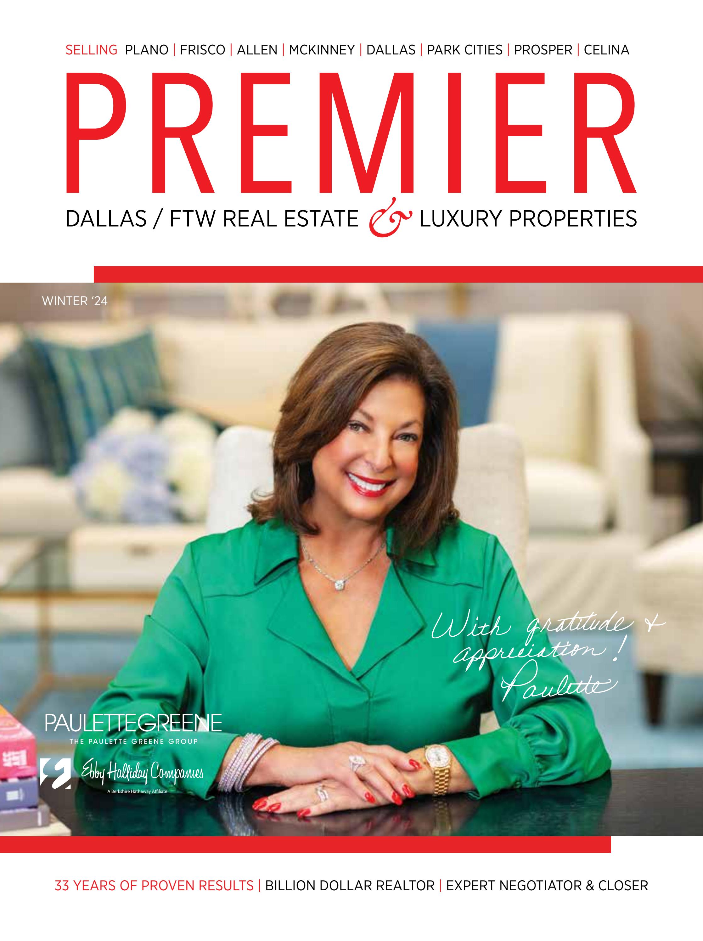 PREMIERE Magazine - Winter 2024 by Paulette Greene Group - Issuu