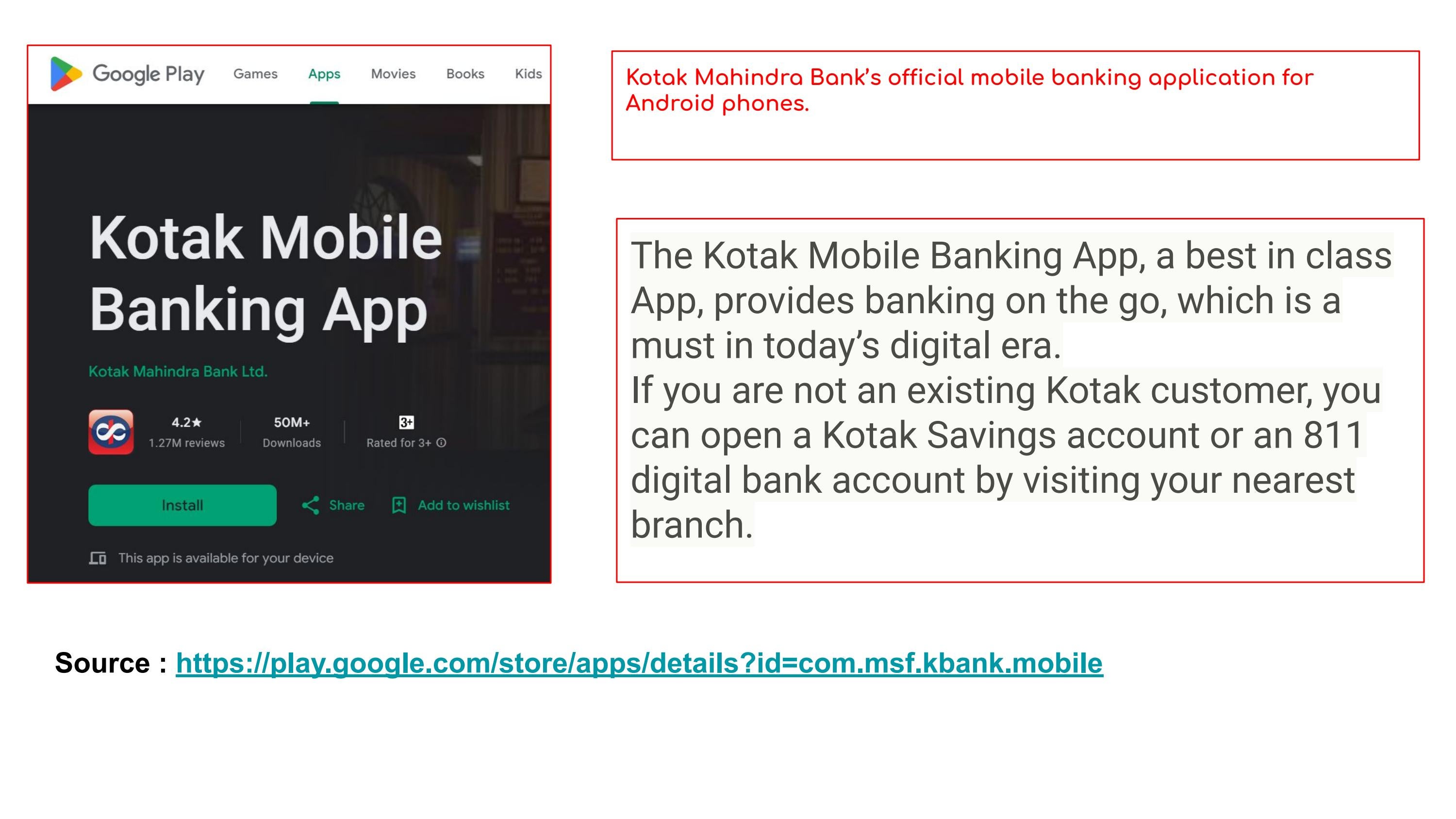 Kotak Mahindra Bank’s official mobile banking app for Android phones ...