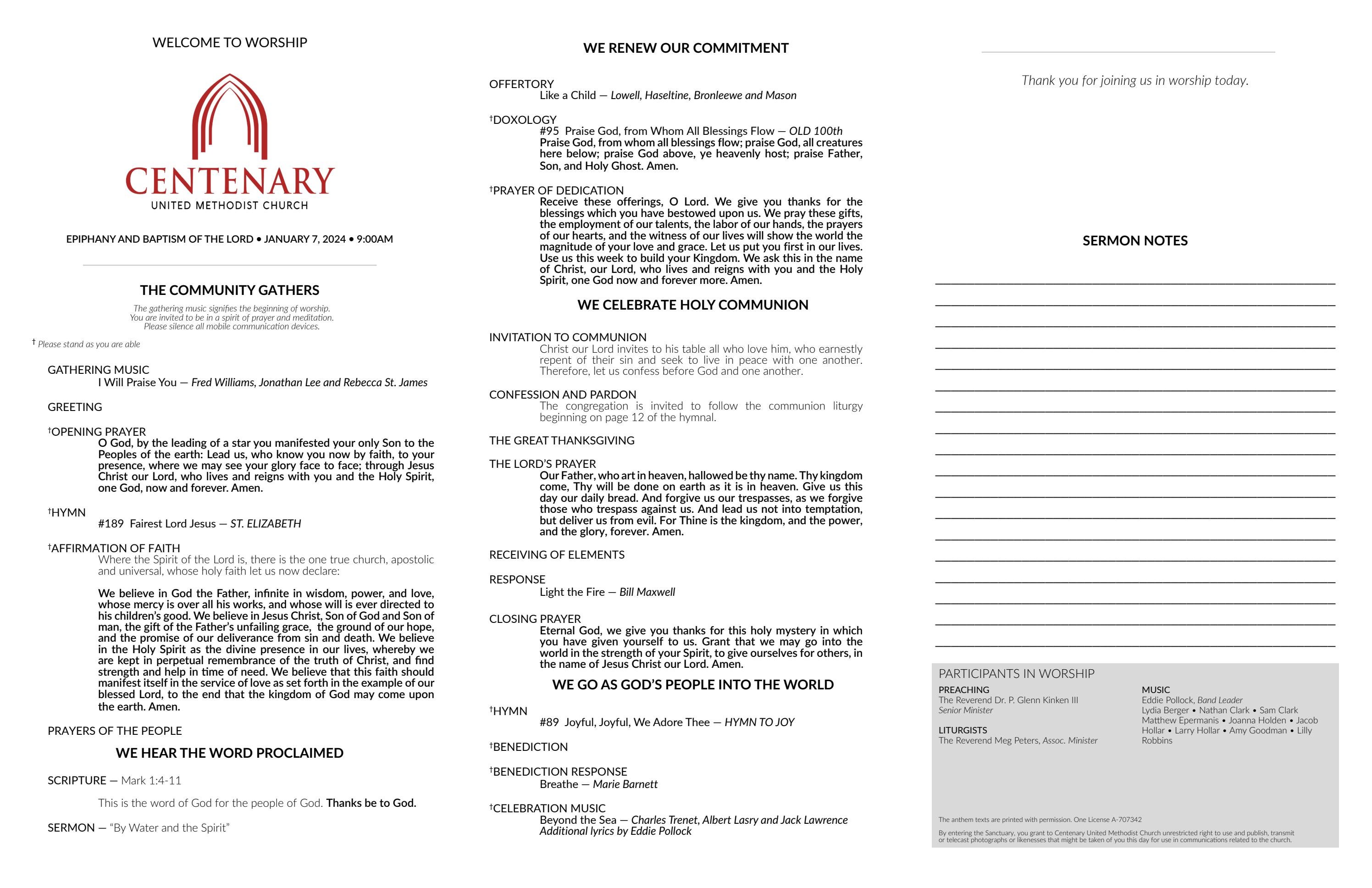 January 7, 2024 • 9am Worship by Centenary United Methodist Church - Issuu
