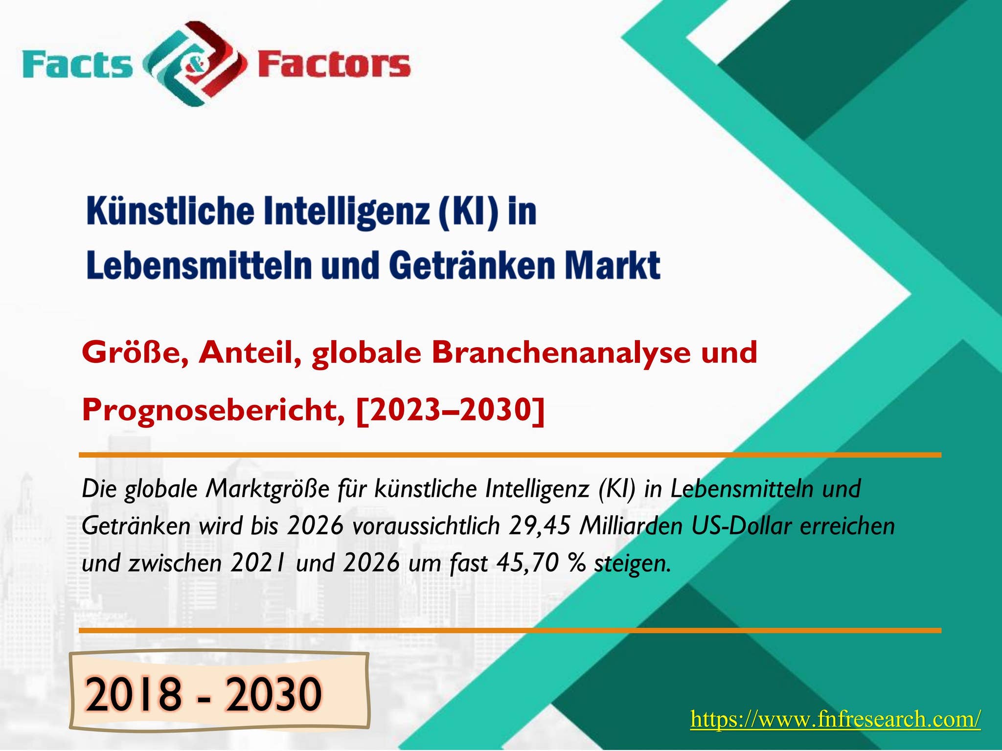 Künstliche Intelligenz (KI) in Lebensmitteln und Getränken Marktgröße, Wachstum, globale Trends ...