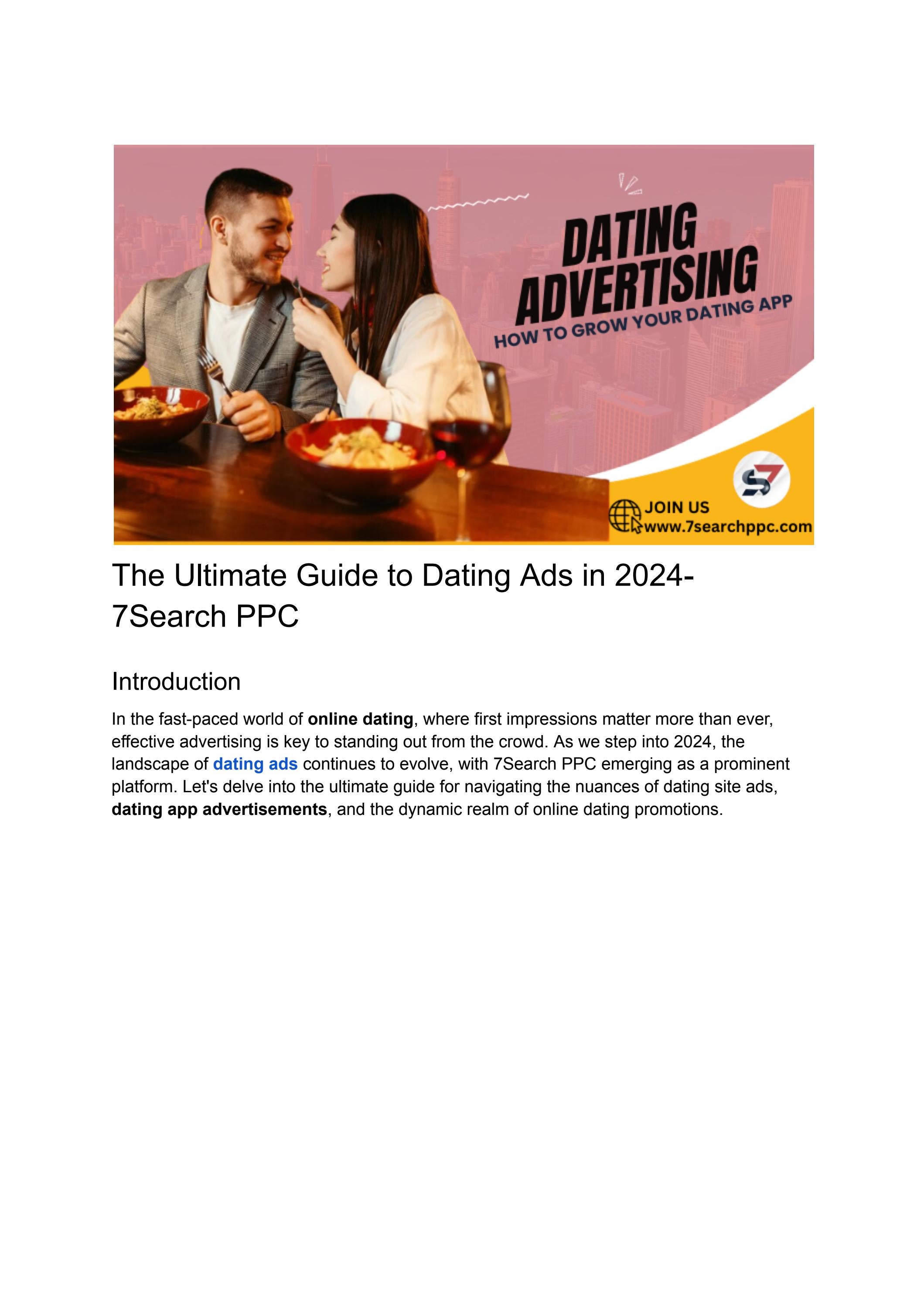 The Ultimate Guide to Dating Ads in 2024- 7Search PPC by datingadsppc ...