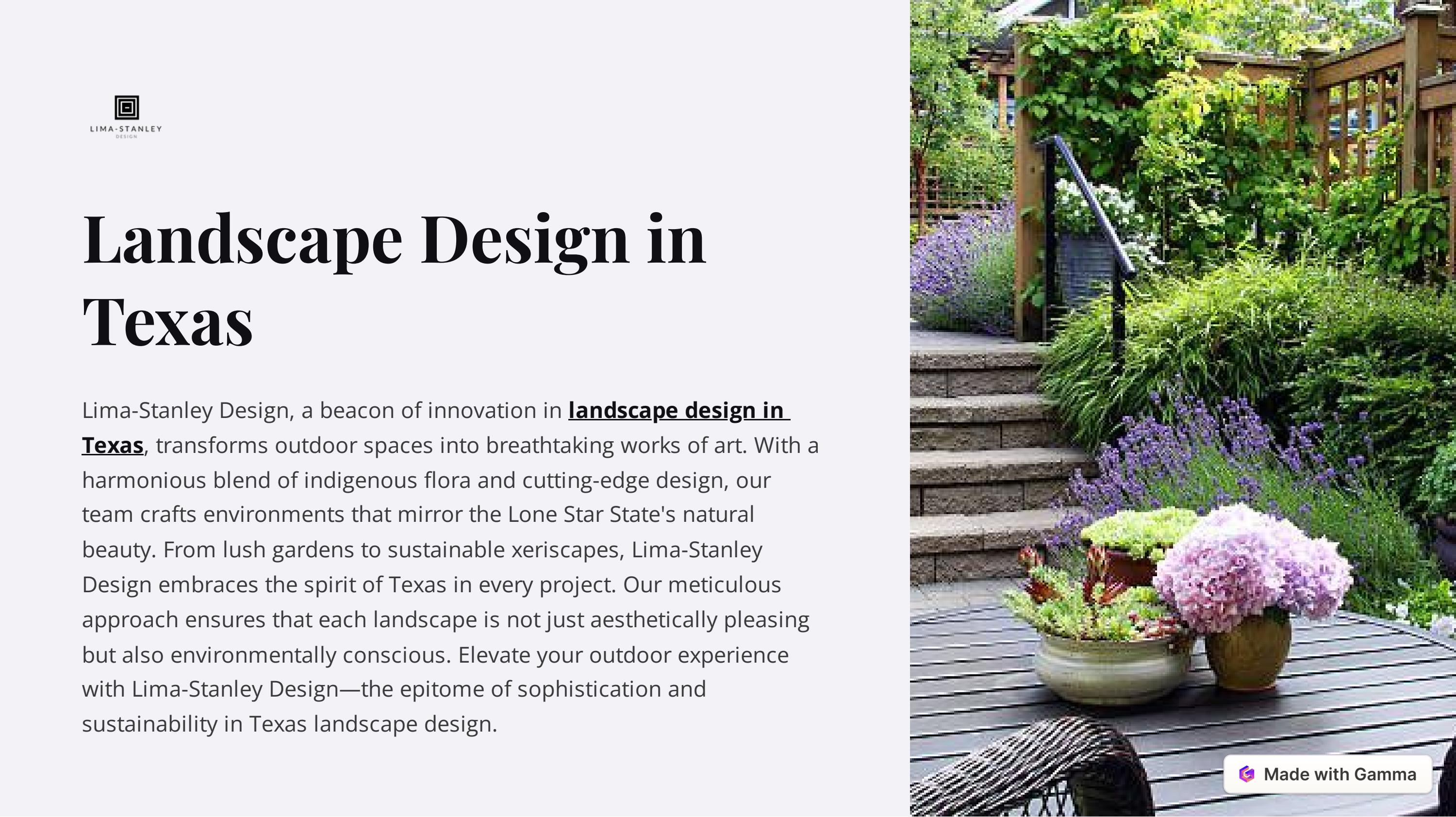 Landscape design in Texas by Limastanley Design - Issuu