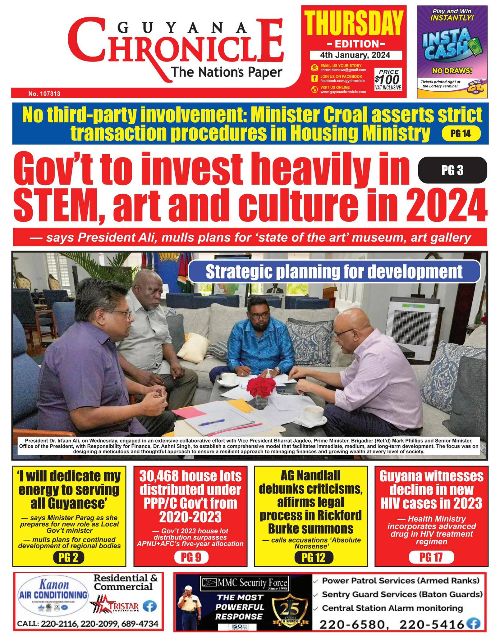 Guyana Chronicle E-Paper 04-01-2024 by Guyana Chronicle - Issuu