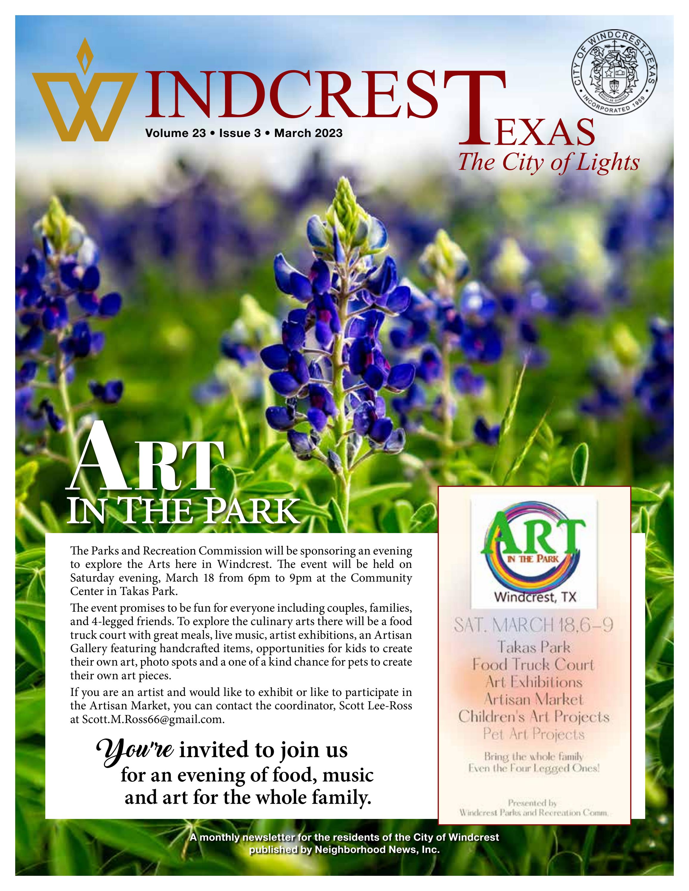 City of Windcrest, Texas March 2023 Newsletter by City of Windcrest ...