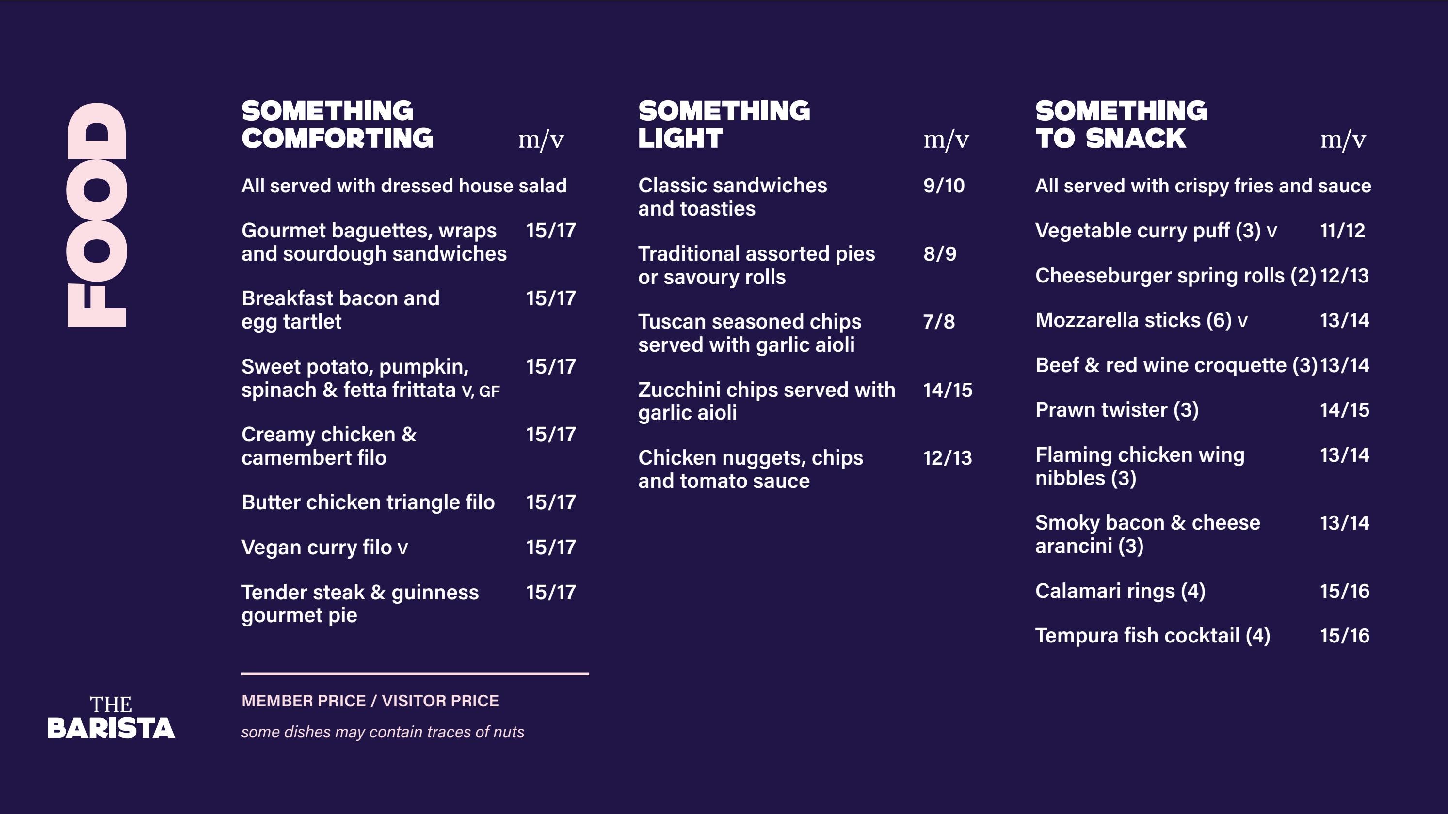 The Barista - Menu by chrg.syd - Issuu