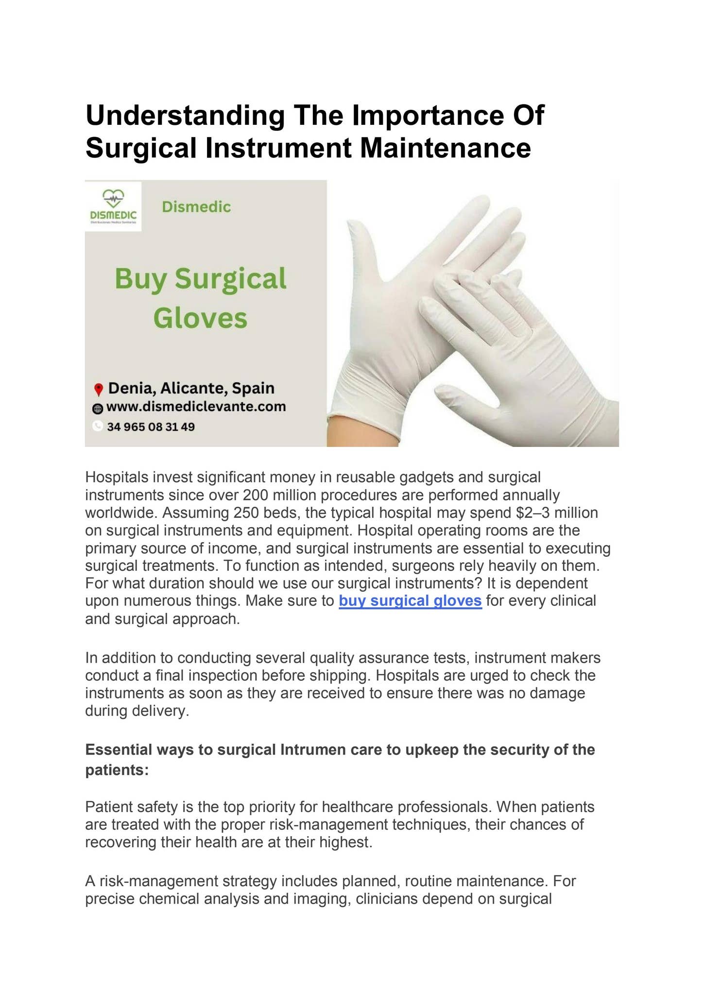 Understanding The Importance Of Surgical Instrument Maintenance by ...