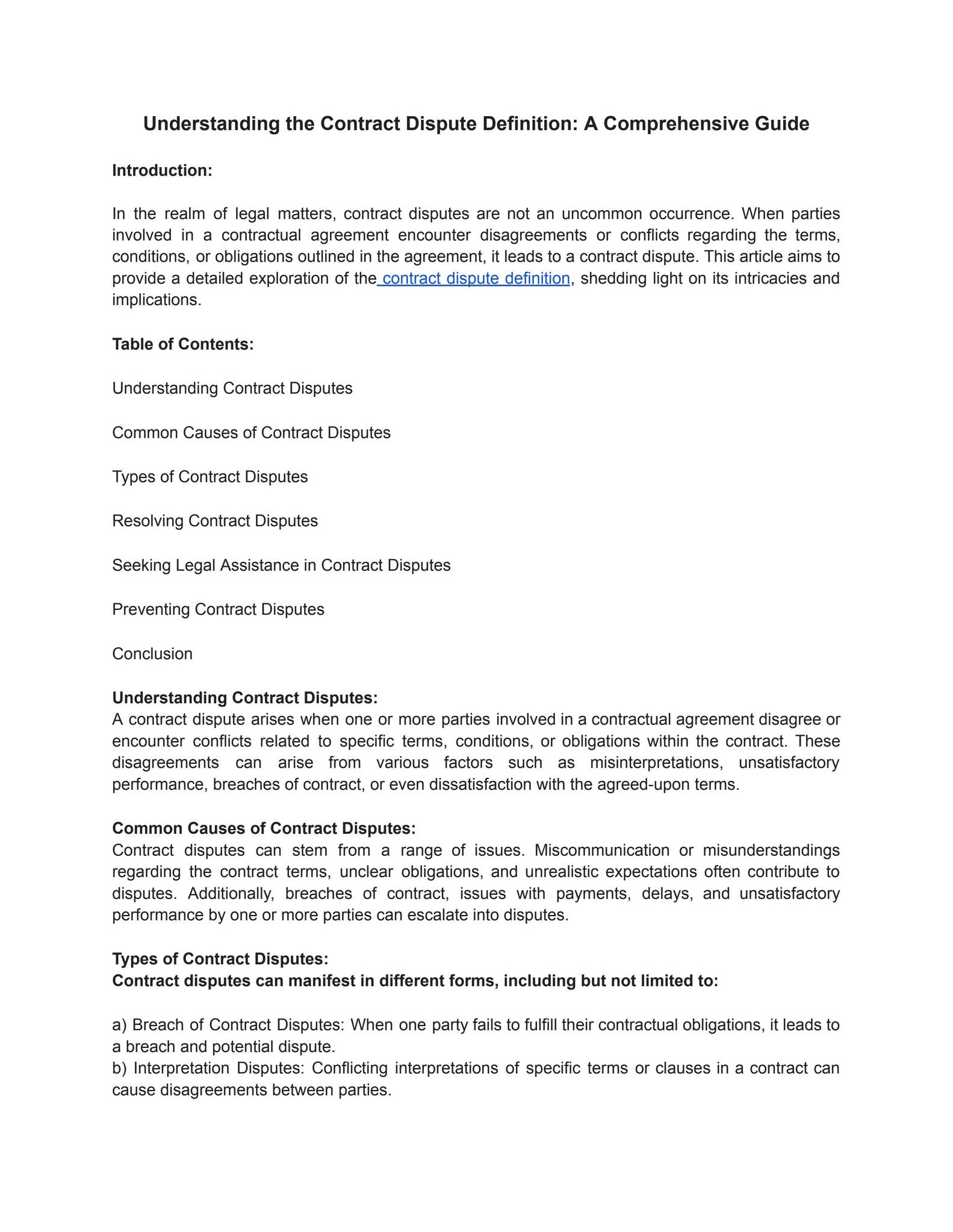 contract dispute definition by marry joy - Issuu