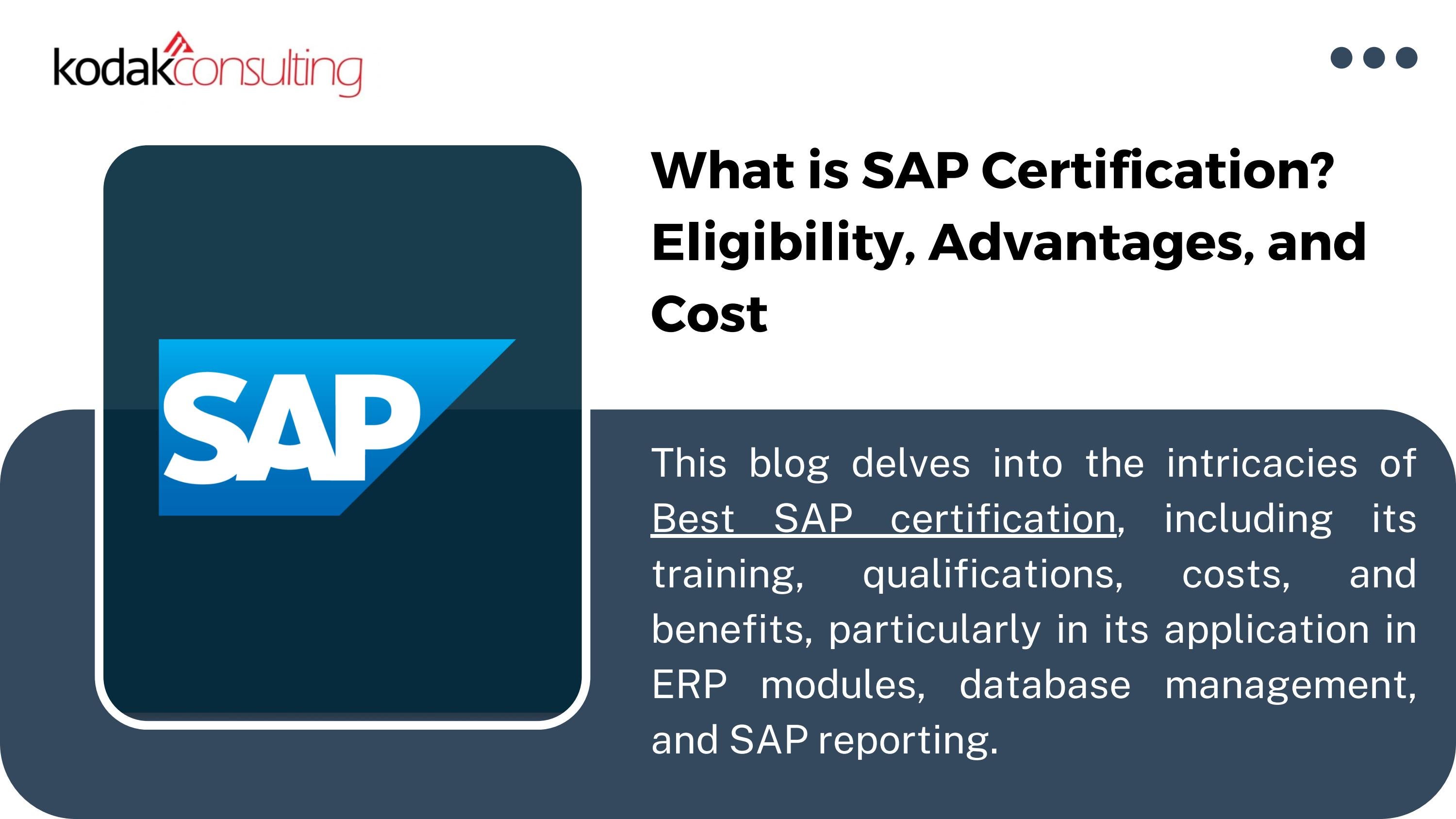 What is SAP Certification? Eligibility, Advantages, and Cost by ...