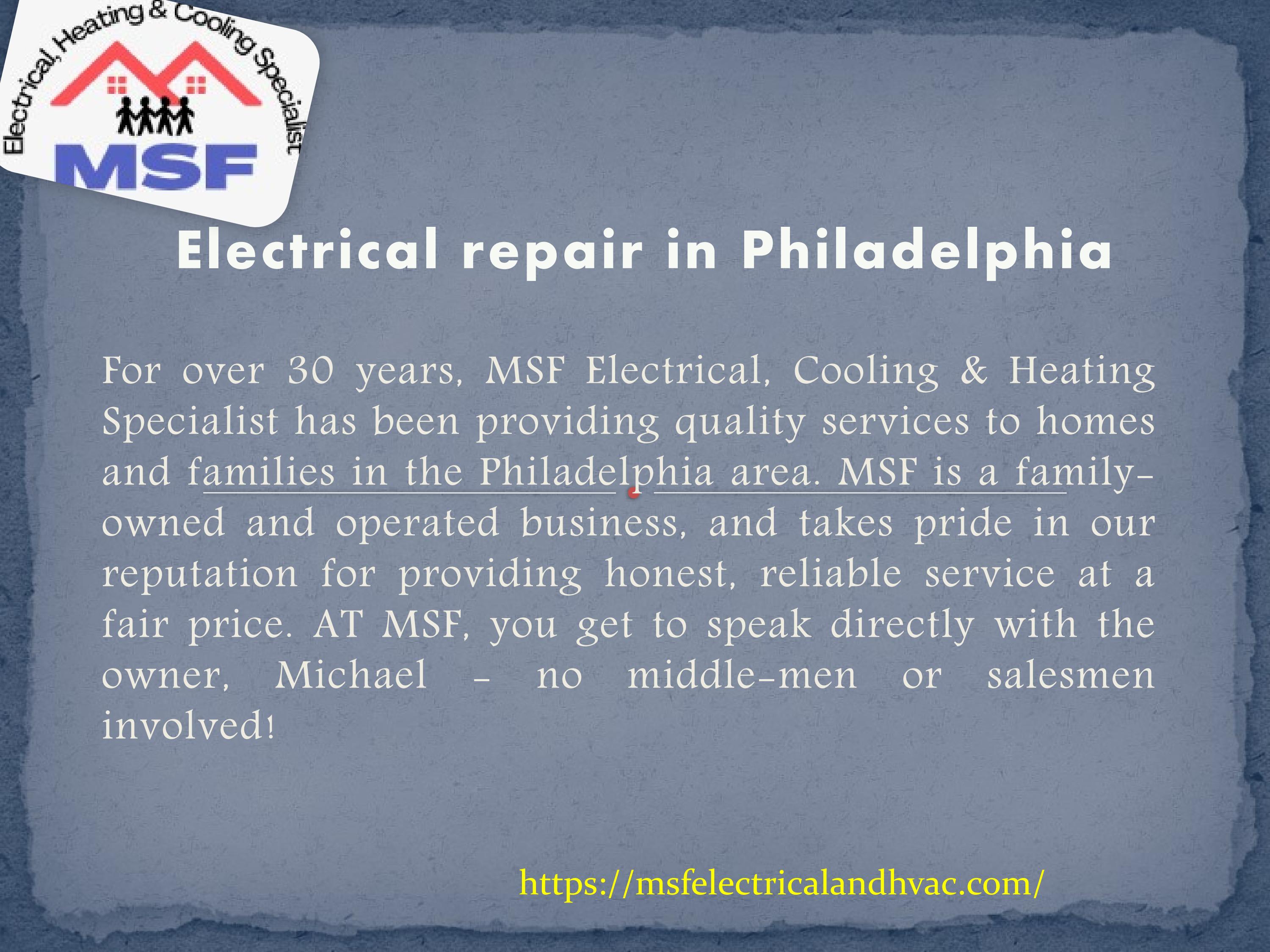 Emergency electrical services by MSF Electrical And HVAC - Issuu