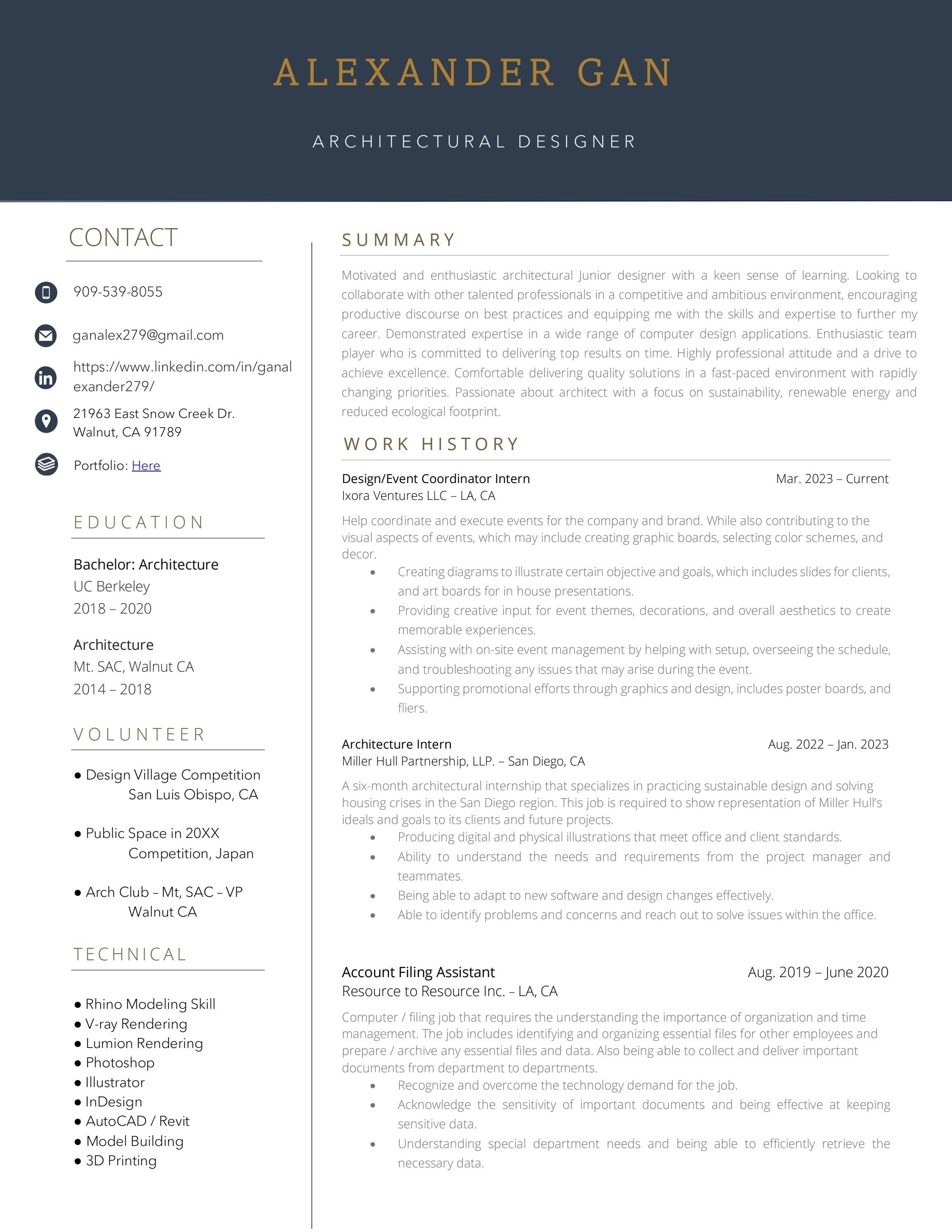 Resume - Alexander Gan by Alex Gan - Issuu