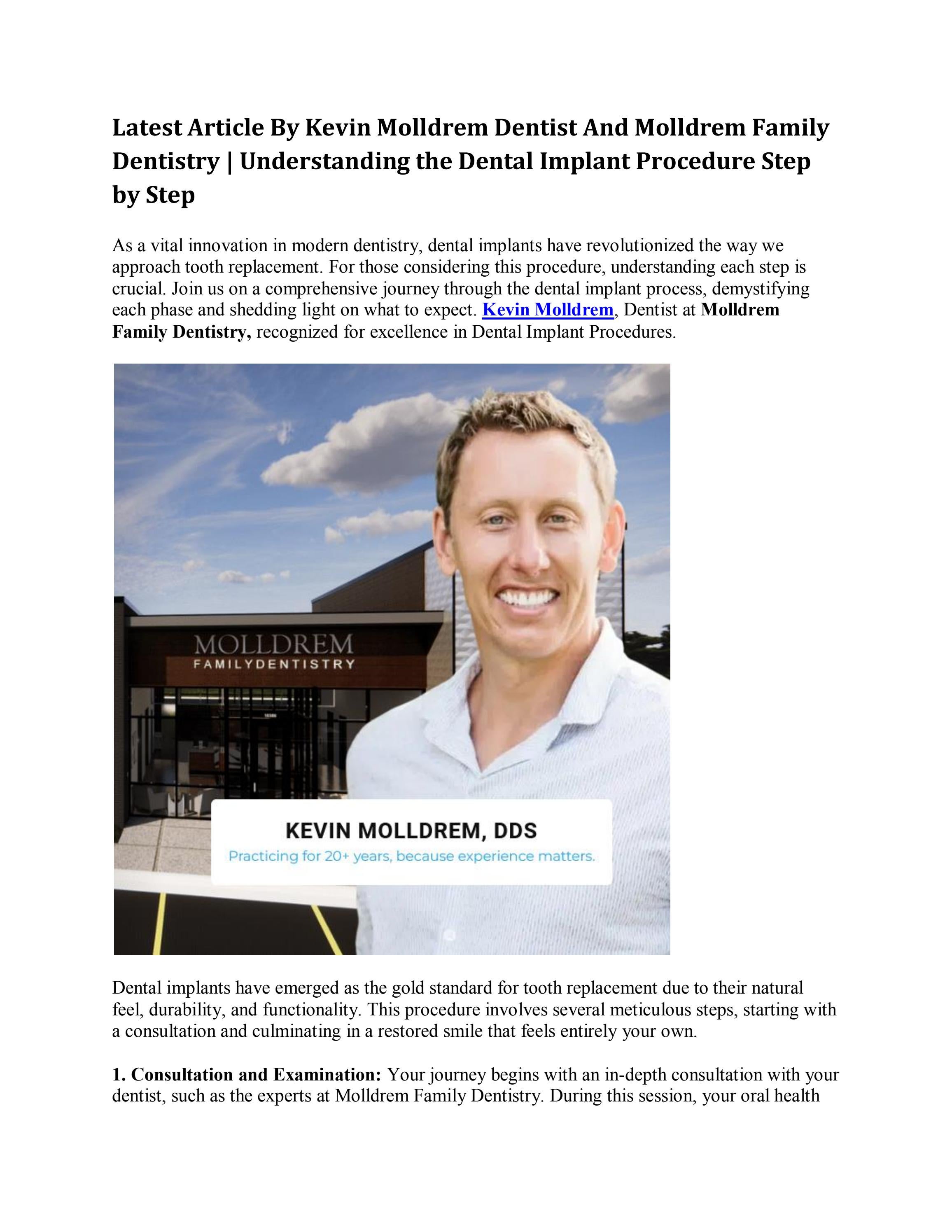 Elevating Dental Care Standards: Kevin Molldrem, The Go-To Expert For ...