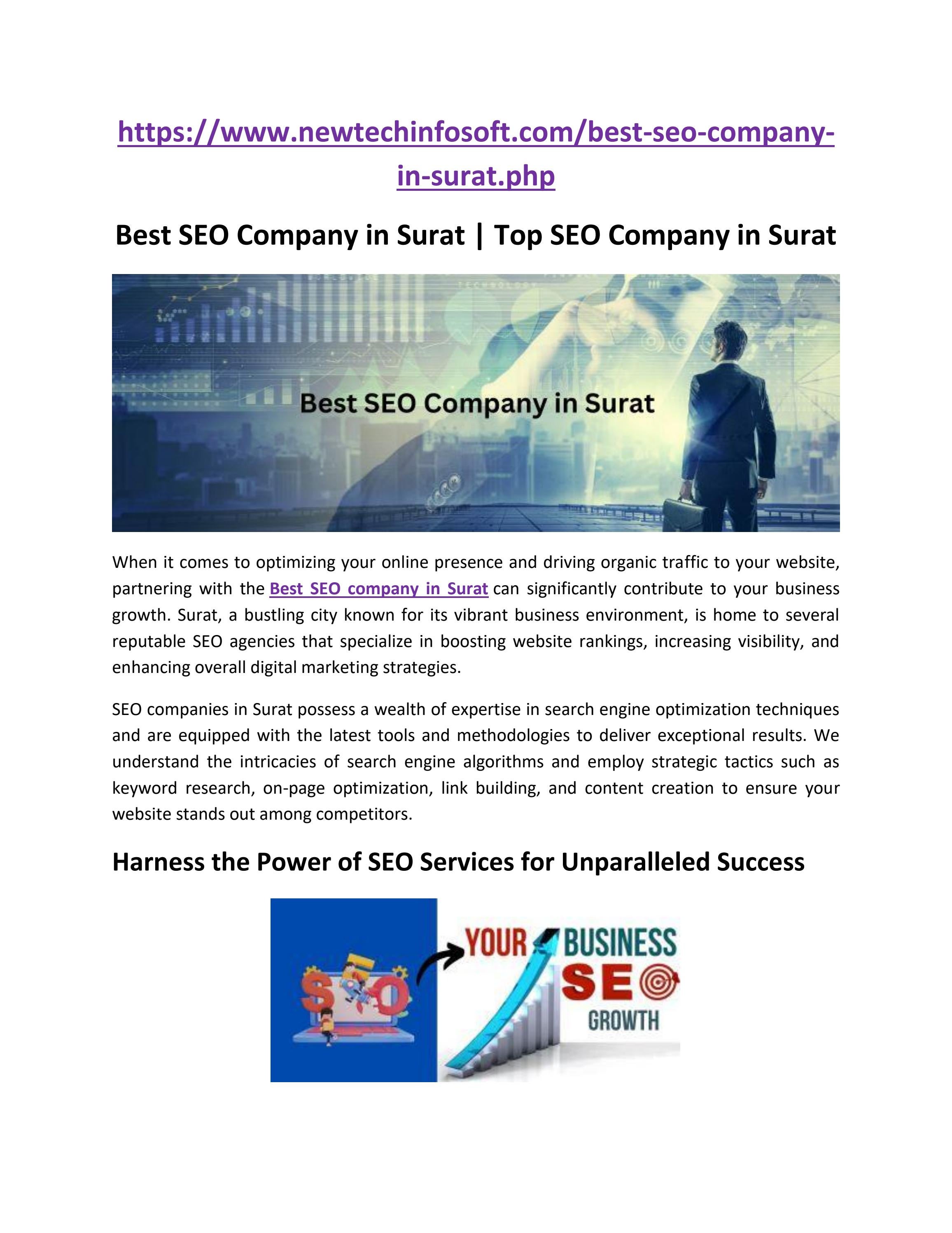 Best SEO Company in Surat - Top SEO Company in Surat Newtech Infosoft by NewtechInfosoft23 - Issuu
