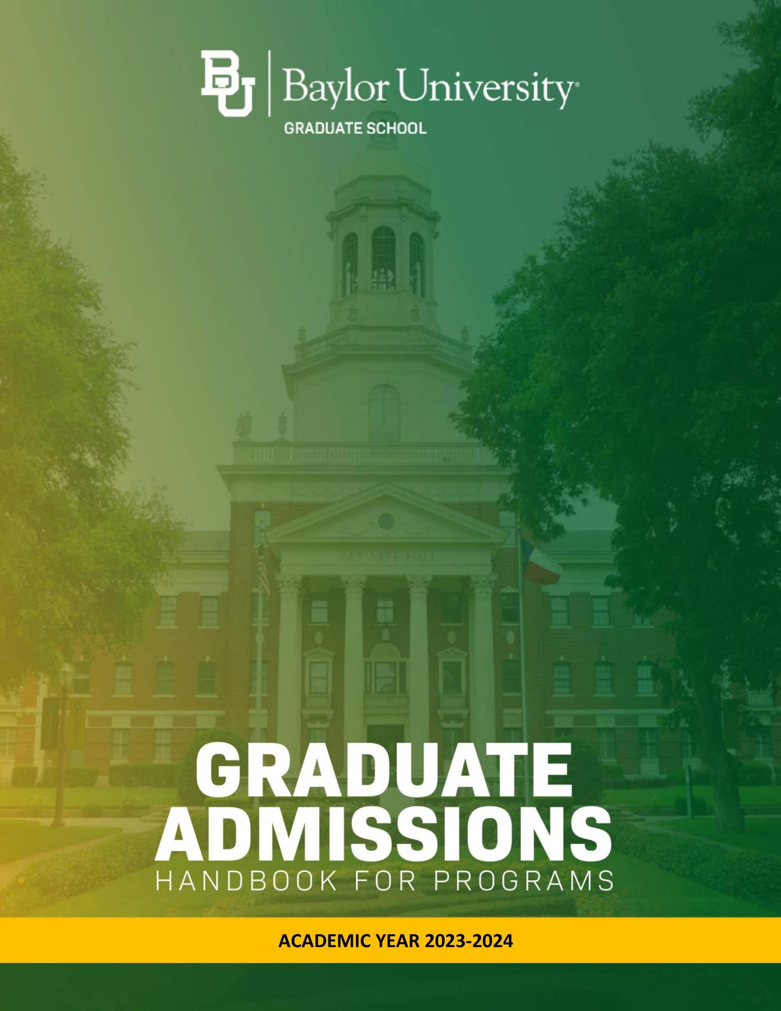 Admissions Handbook 2023-2024 by Baylor Graduate School - Issuu