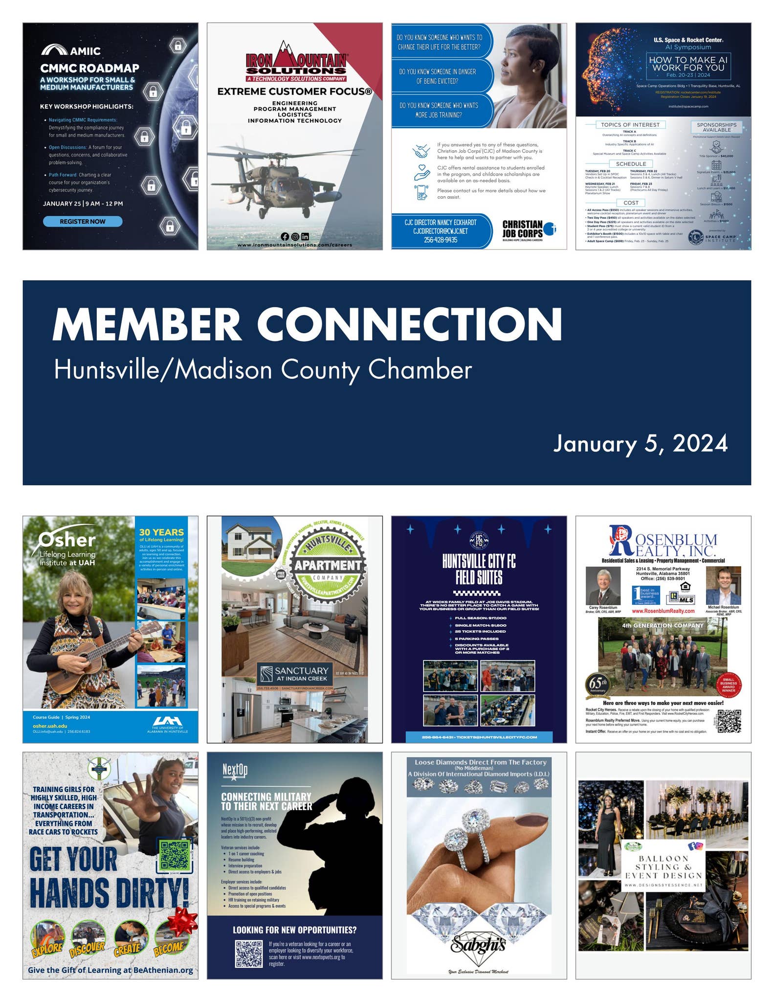 Member Connection, January 5, 2024 by Huntsville/Madison County Chamber ...