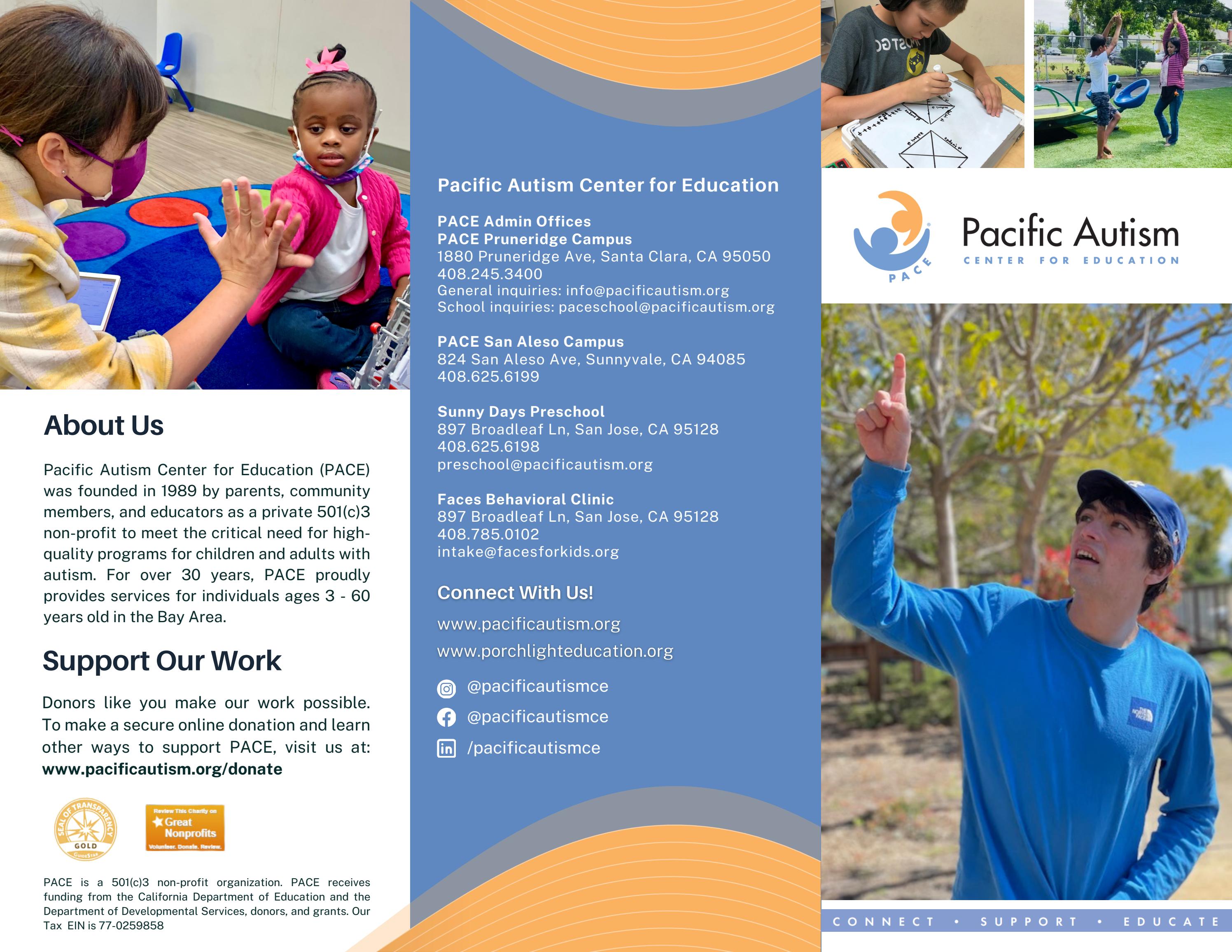 PACE Trifold Brochure 2023 by Pacific Autism Center for Education - Issuu
