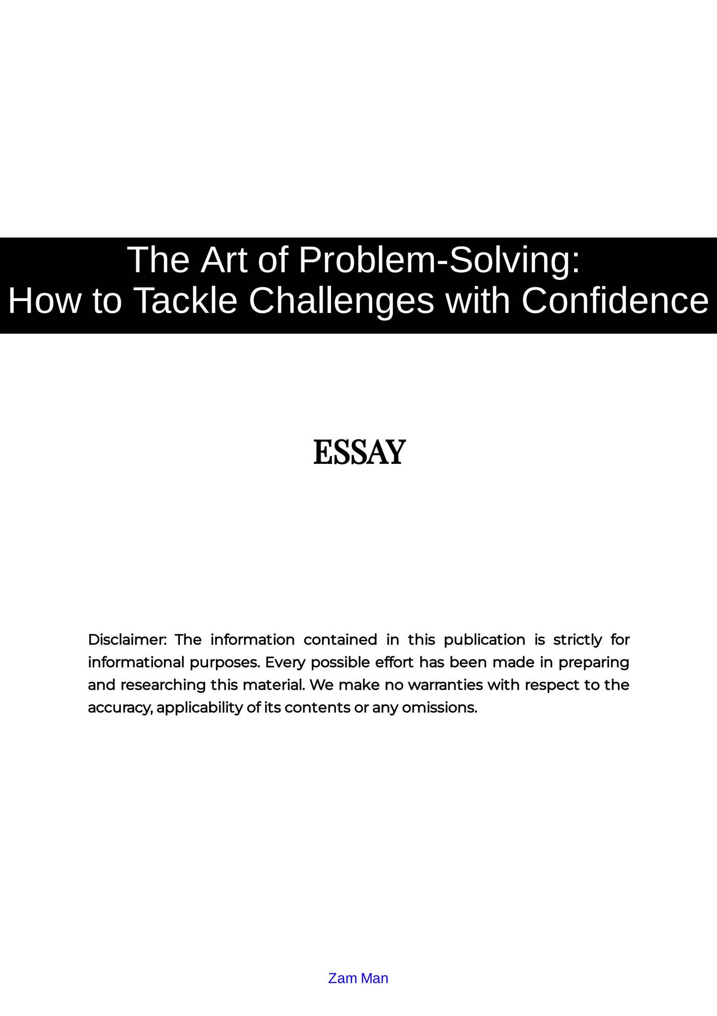 The Art of Problem-Solving: How to Tackle Challenges with Confidence by ...