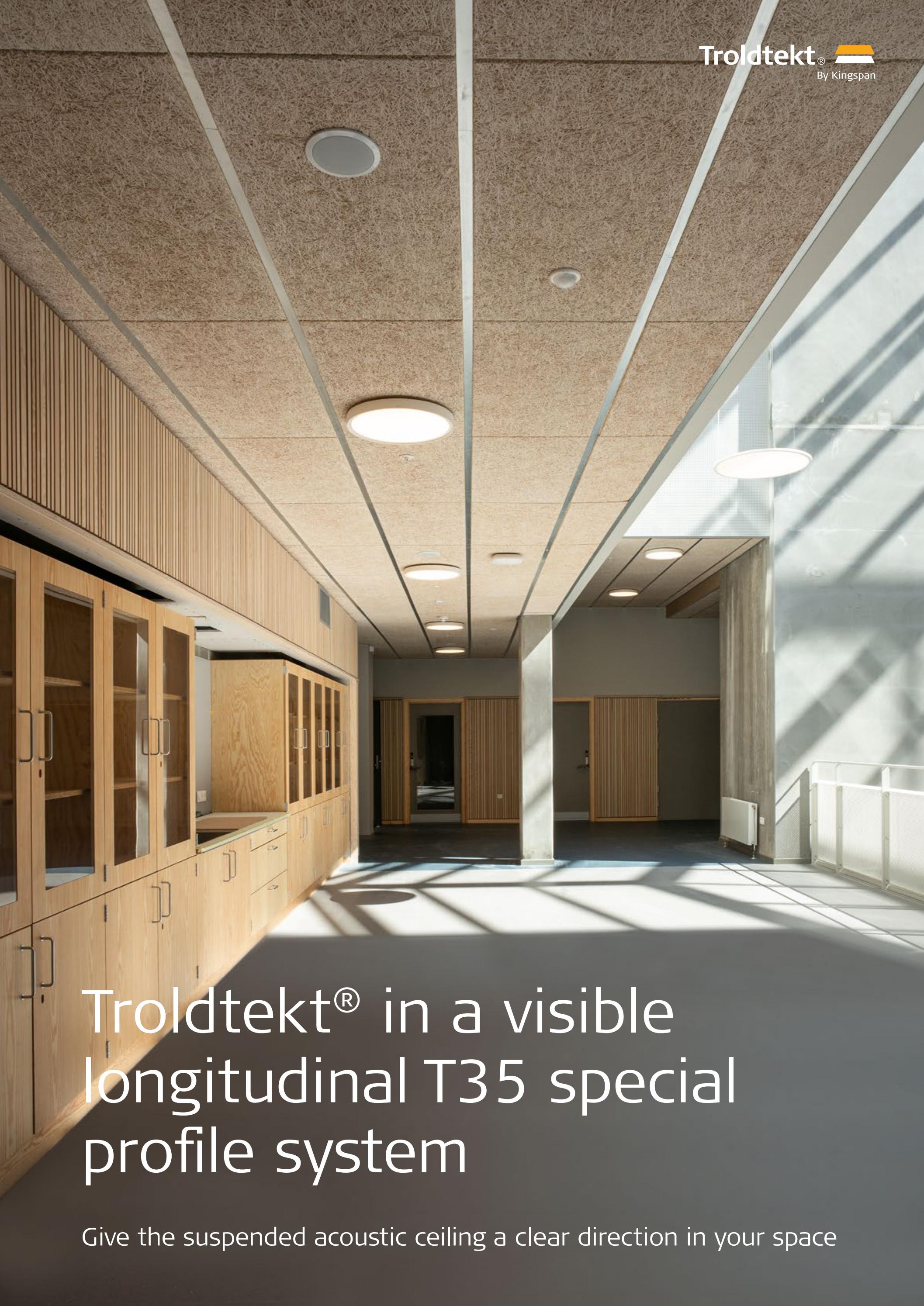 Troldtekt® in a visible longitudinal T35 special profile system by Troldtekt - Issuu