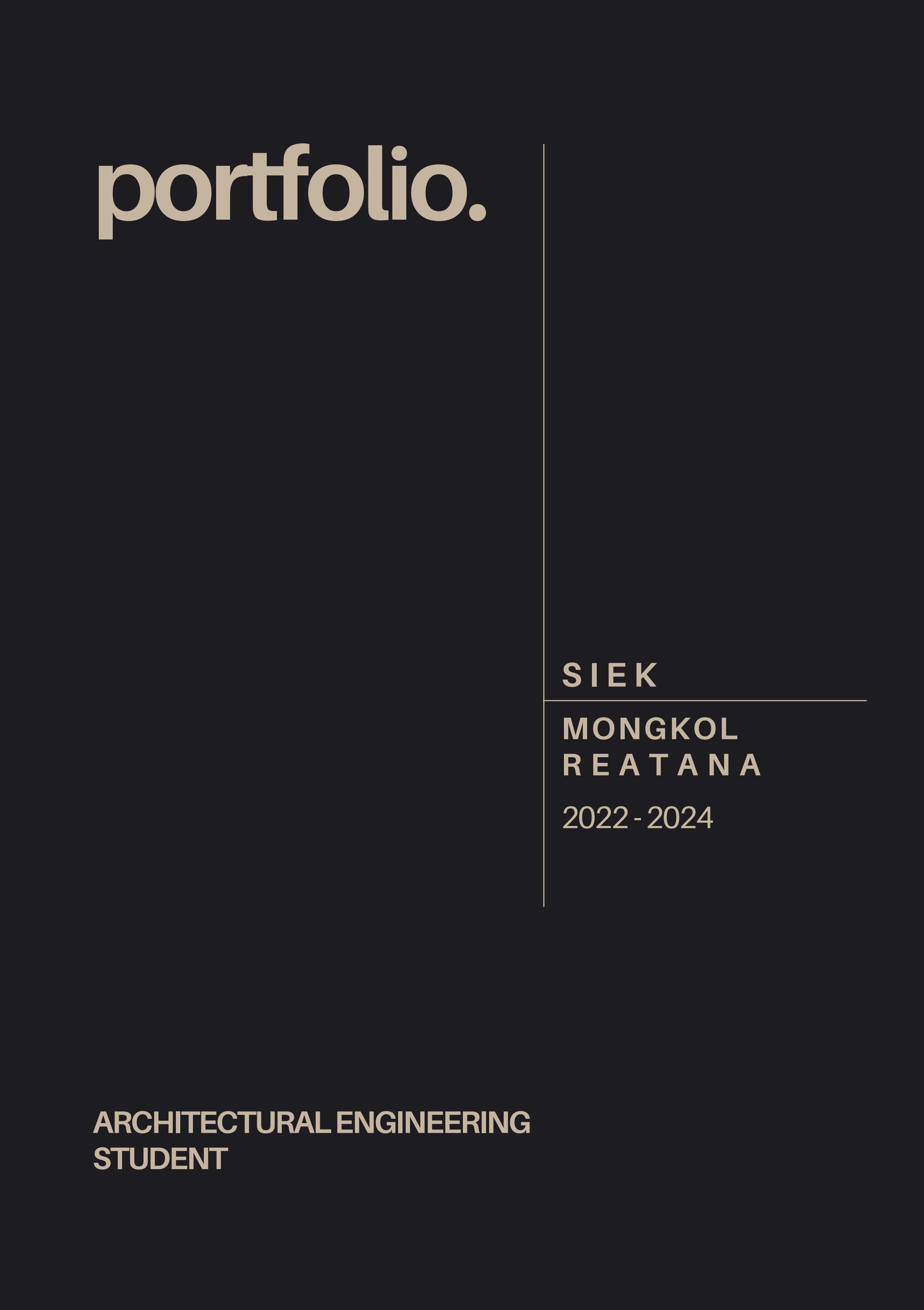 Architectural Engineering Student Portfolio for Internship by SIEK ...