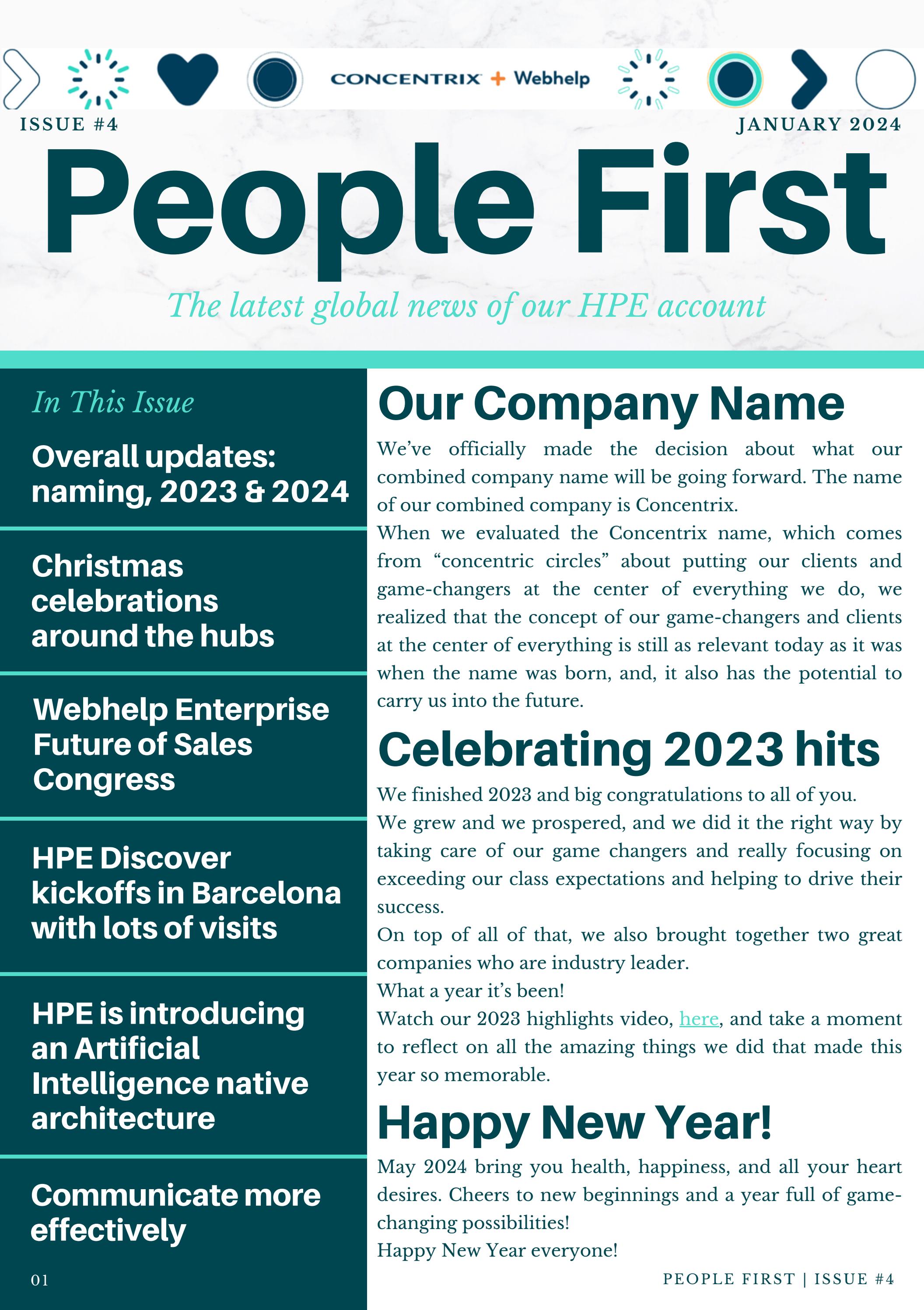 People First - Concentrix + Webhelp x HPE - Newsletter 4 by b.arnaud ...