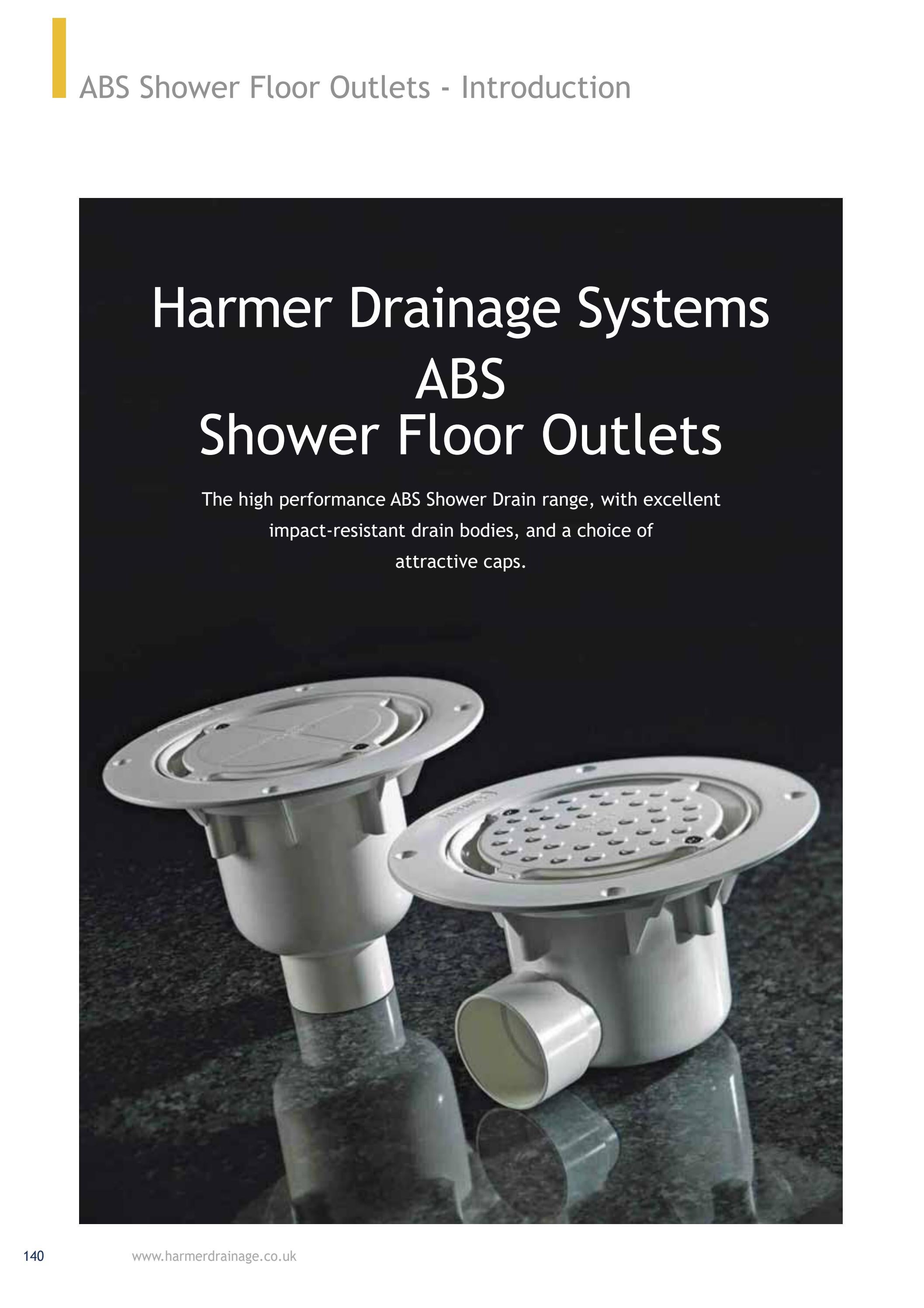 Harmer - Drainage Systems ABS Shower Floor Outlets by Alumasc Water ...
