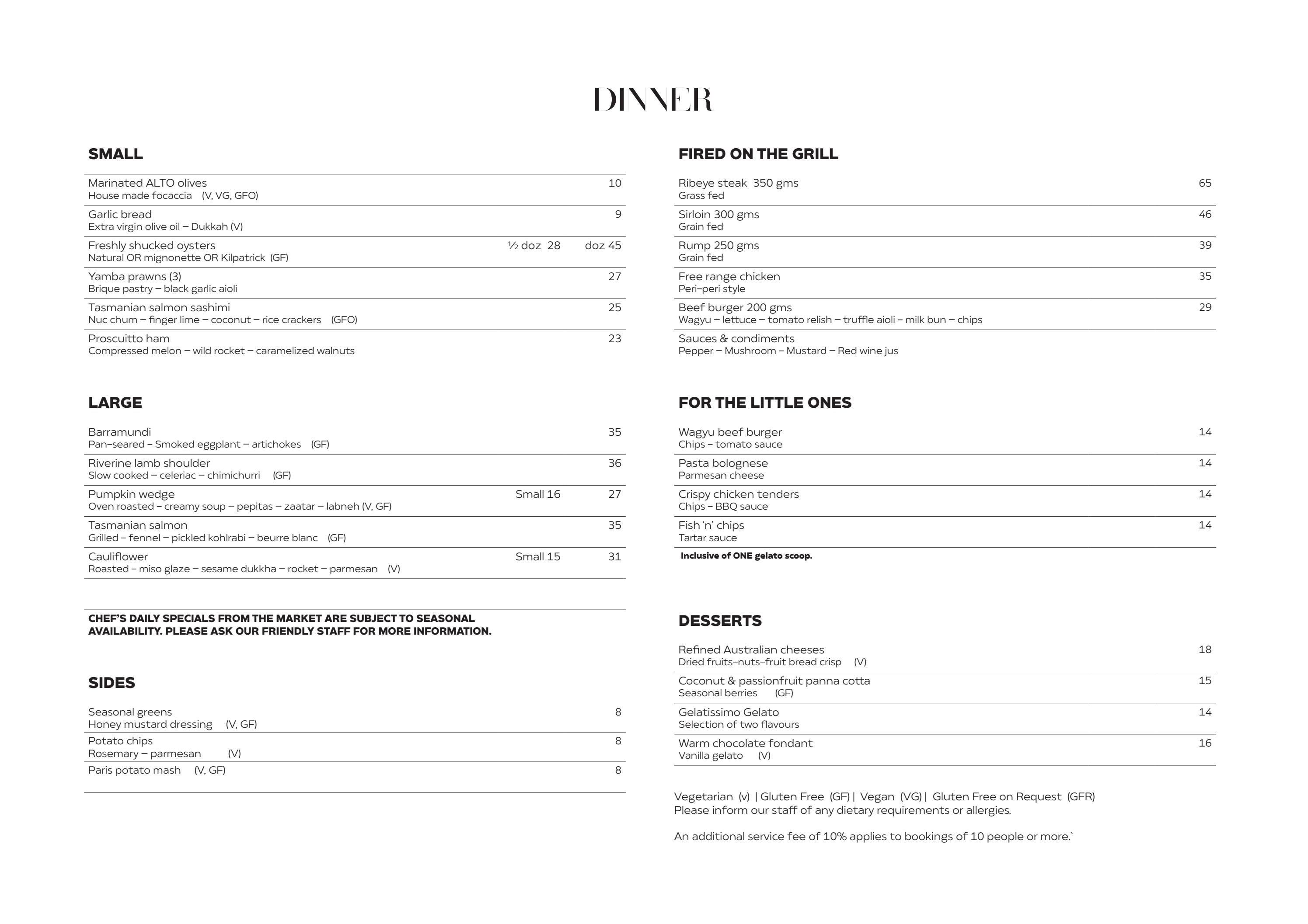 33Grill Bar & Dining Menu - Dec 2023 by westhq - Issuu