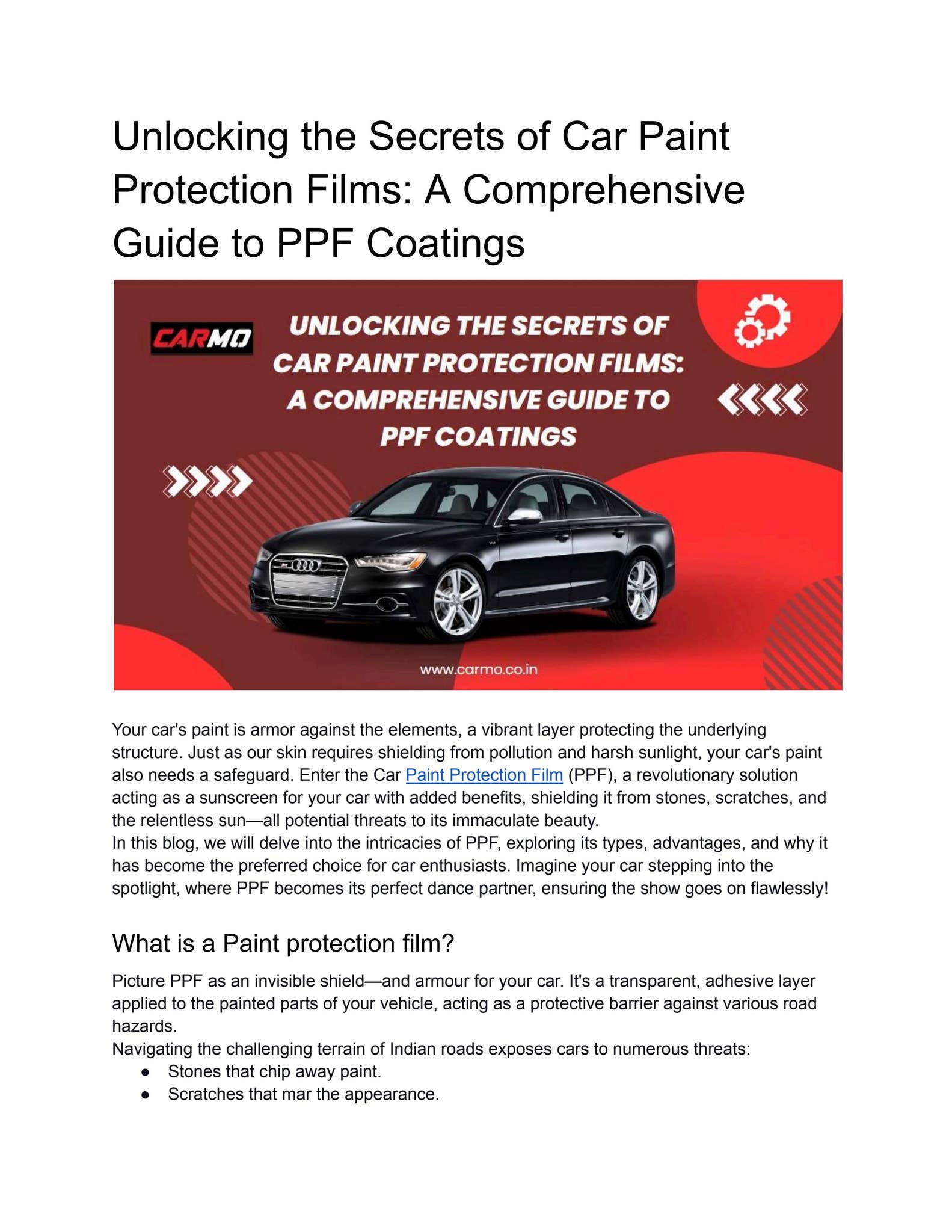 Unlocking the Secrets of Car Paint Protection Films: A Comprehensive ...