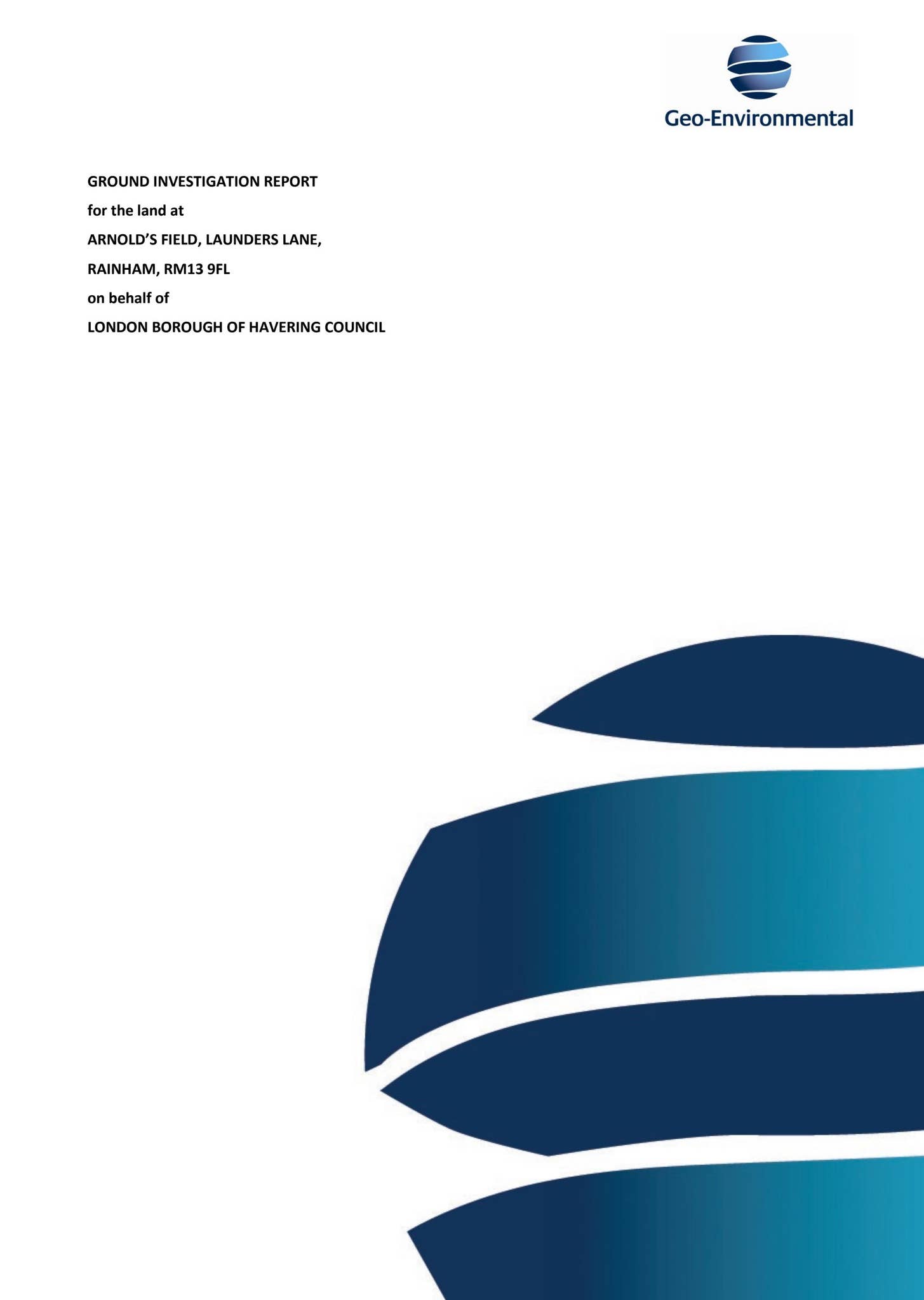 Launders Lane (Arnold's Field) - Soil Investigation Main Report, Data ...