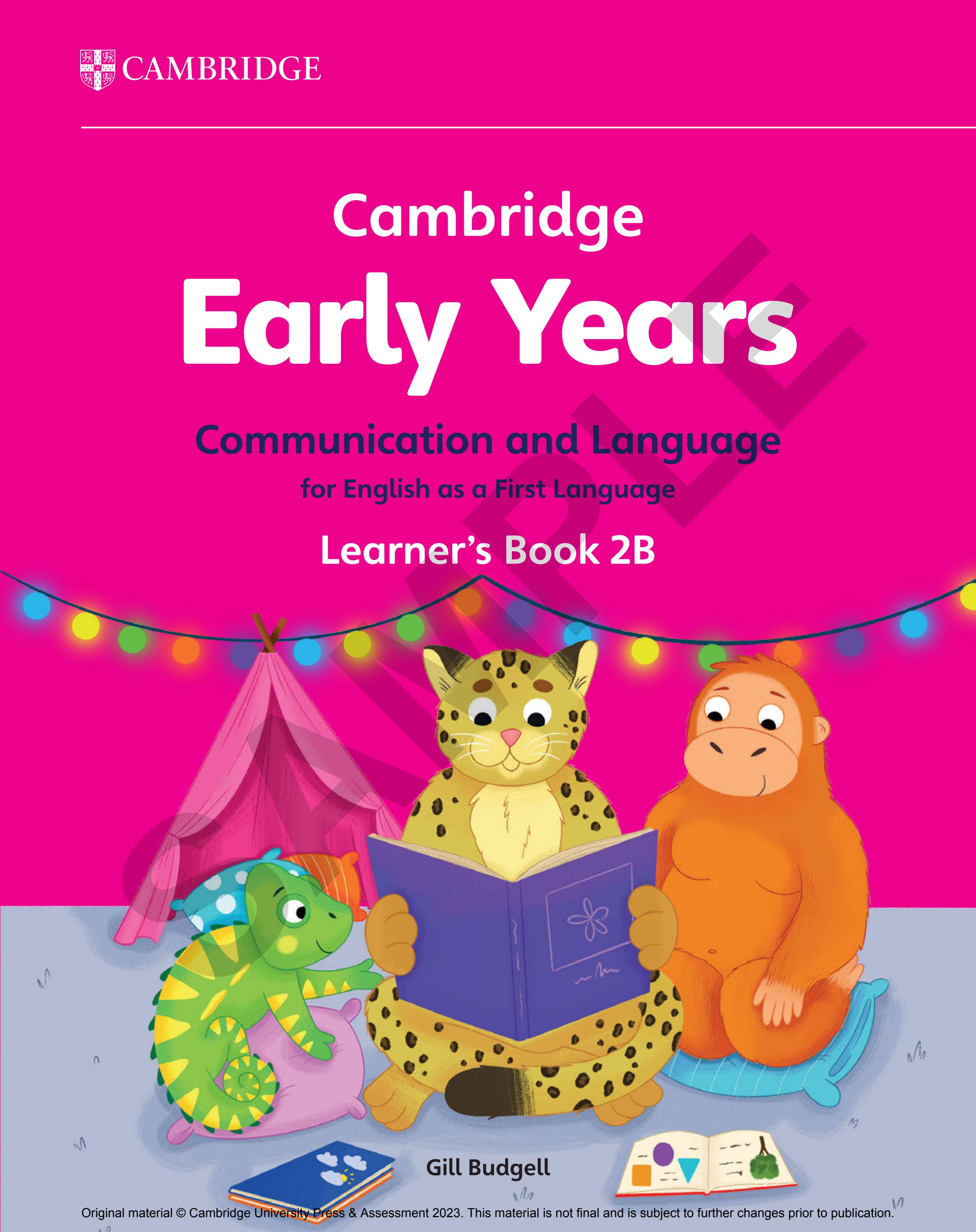 Cambridge Early Years Communication and Language Learner's Book 2B by ...