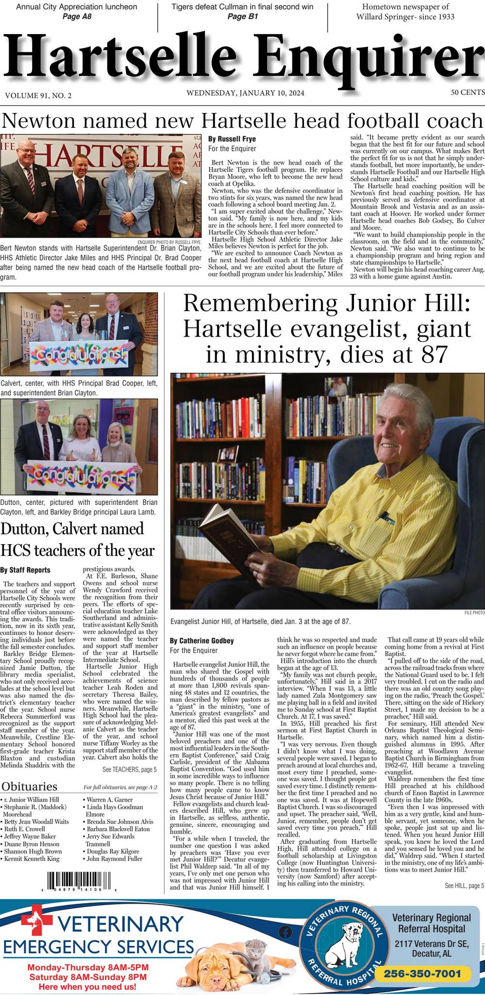 The Hartselle Enquirer - January 10, 2024 by Hartselle Newspapers - Issuu