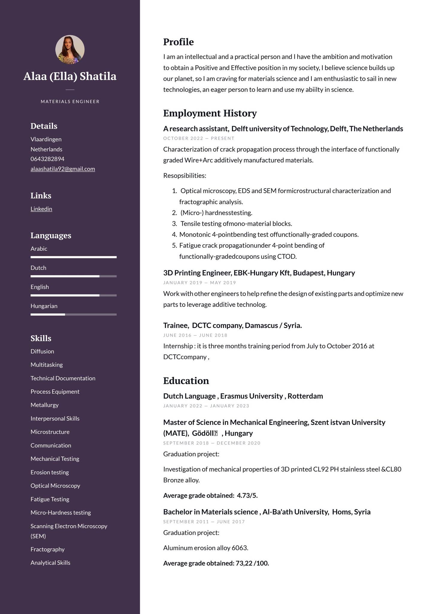 Ella's cv_English by Ellashatila - Issuu