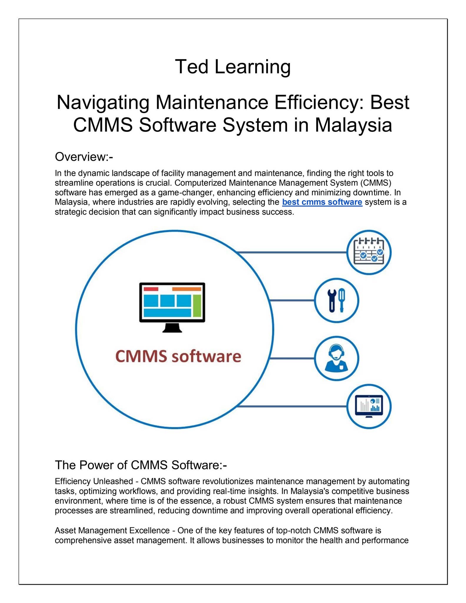 Best CMMS Software System in Malaysia by Ycloudx - Issuu