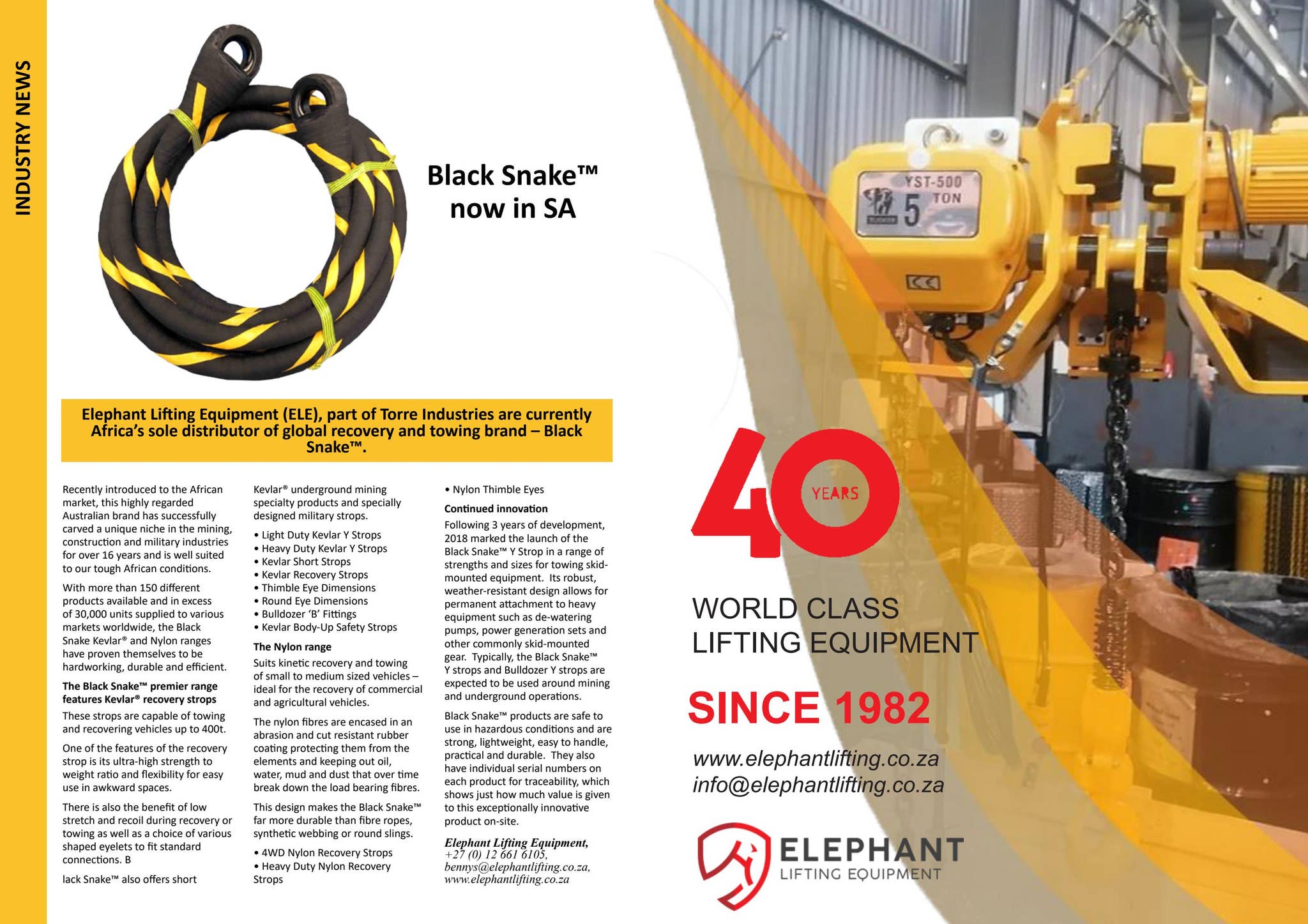 Elephant Lifting Equipment by Lifting Africa - Issuu