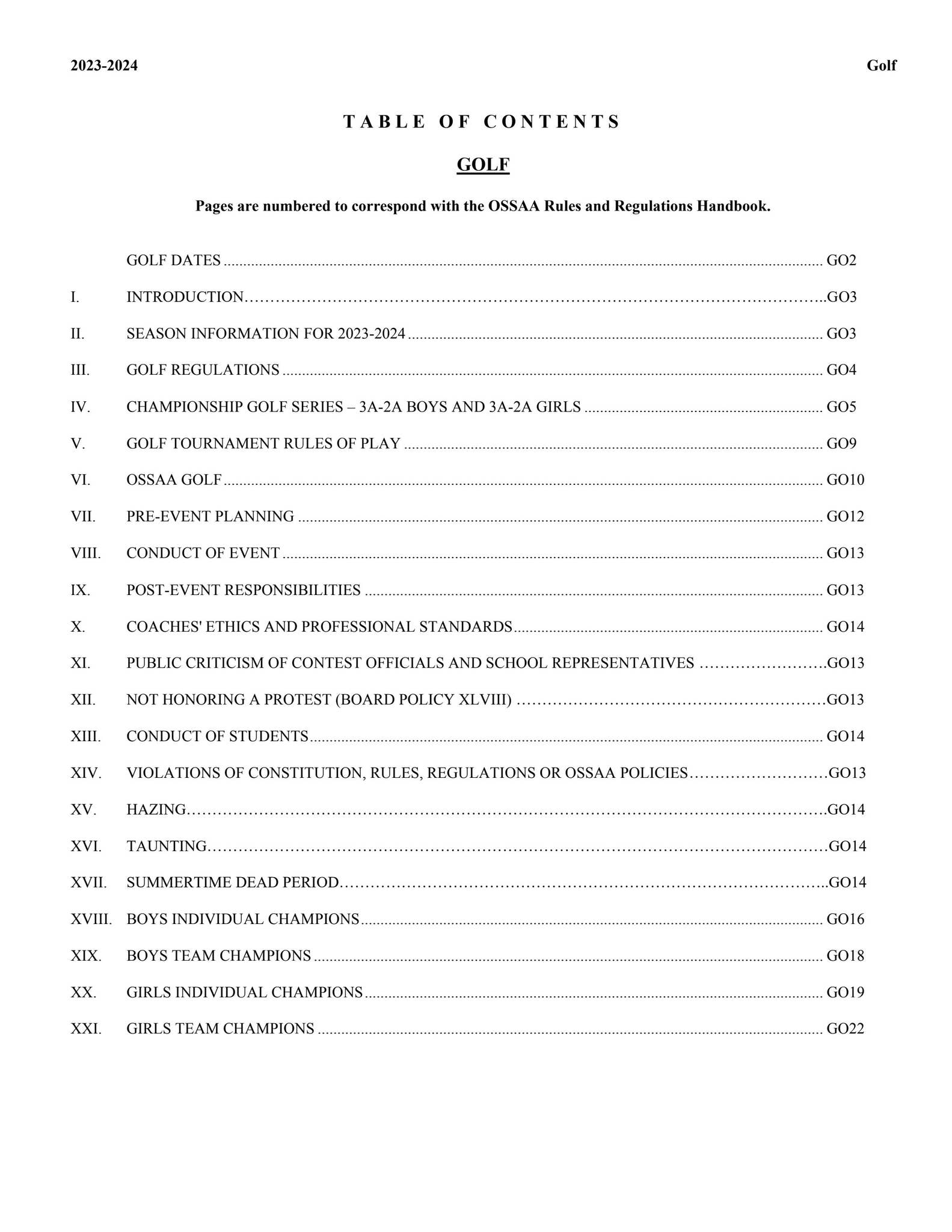 2024 OSSAA Golf Manual by OSSAA Media - Issuu
