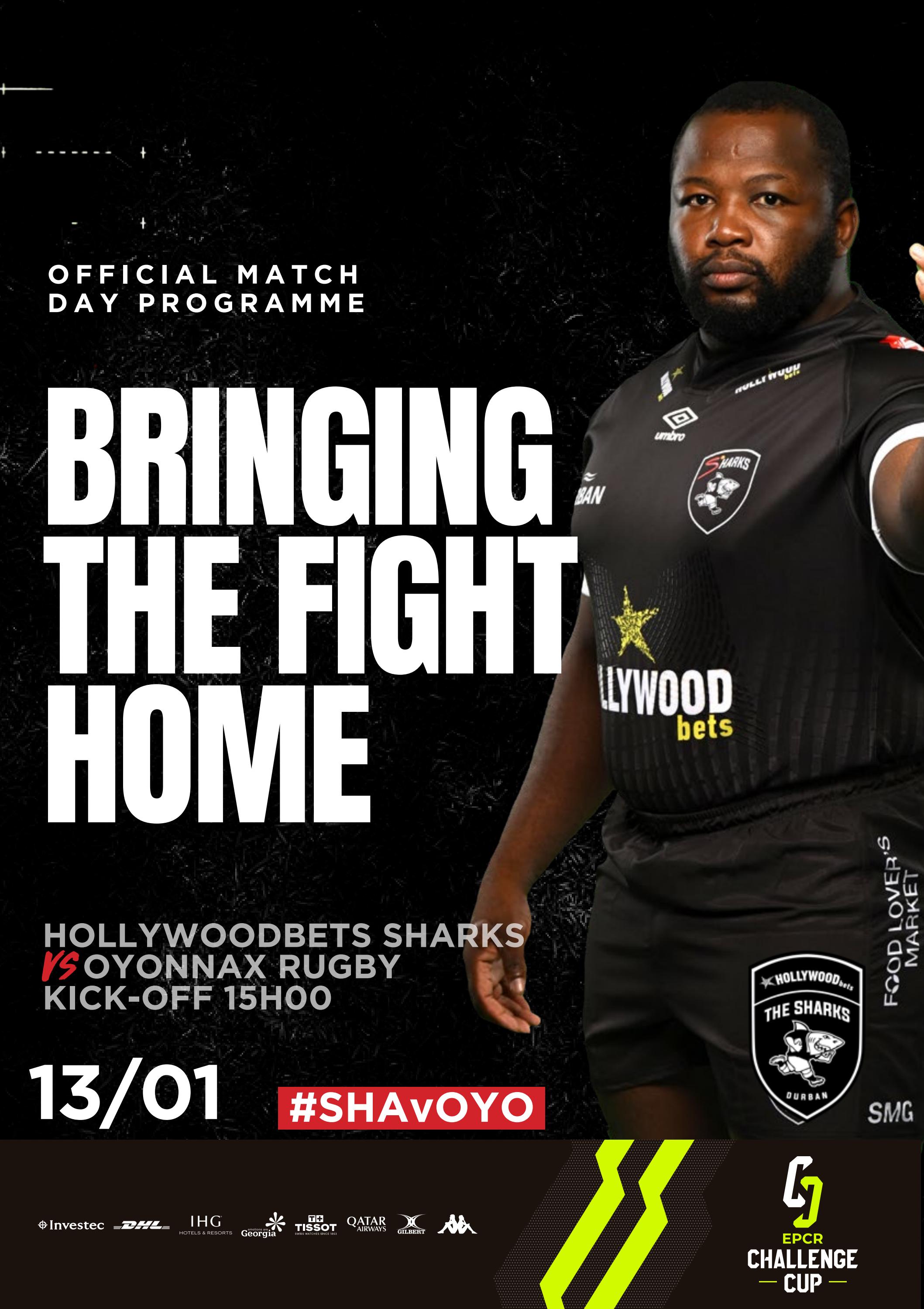 HOLLYWOODBETS SHARKS VS OYONNAX RUGBY by Sharks Uncaged - Issuu