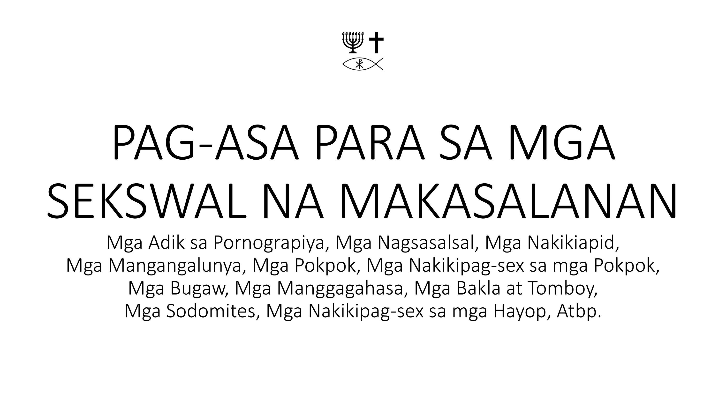 Pag-asa Para Sa Mga Makasalanang Sekswal by Filipino Tracts and ...