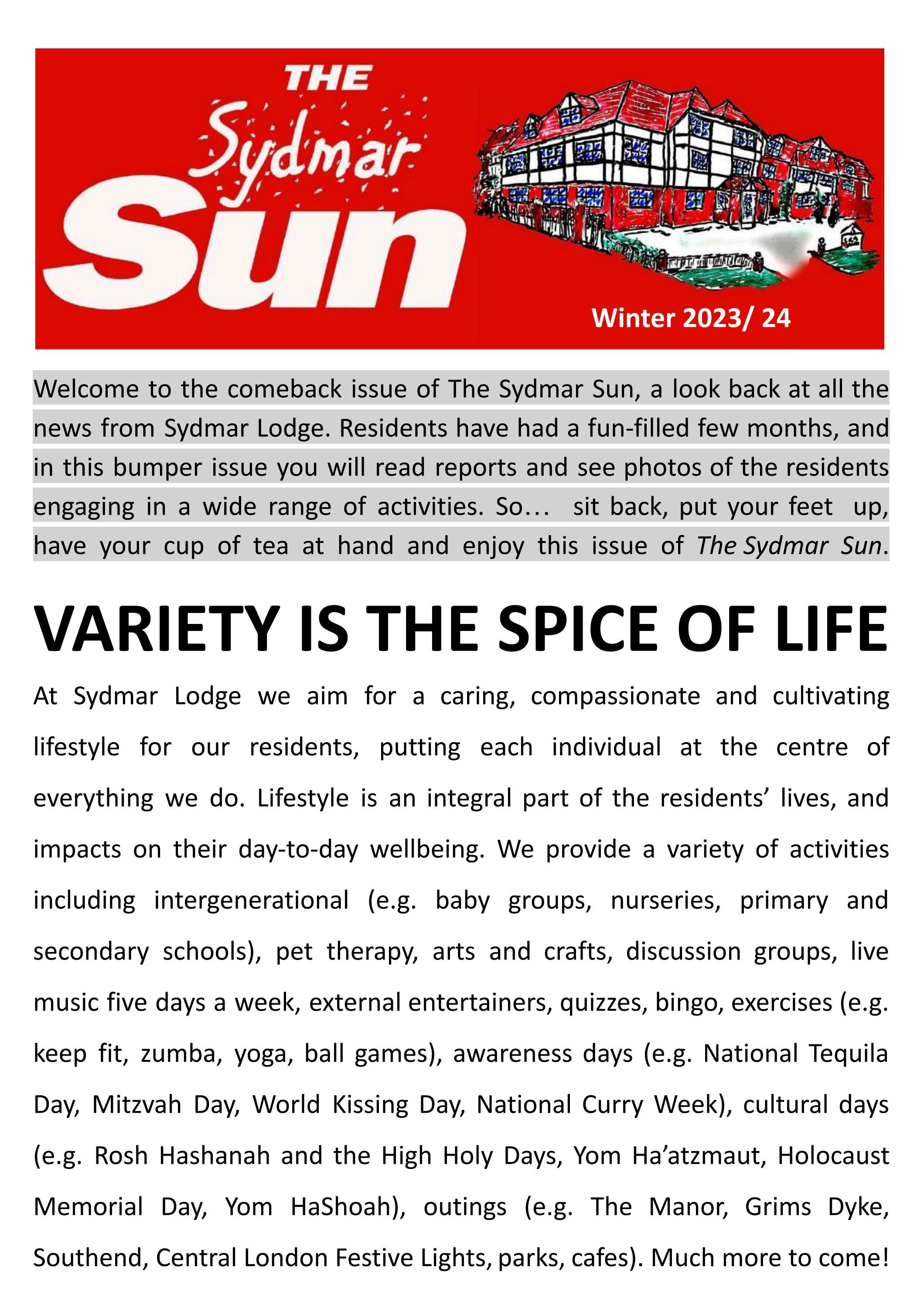 The Sydmar Sun newsletter (January 2024) by sydmarlodge - Issuu