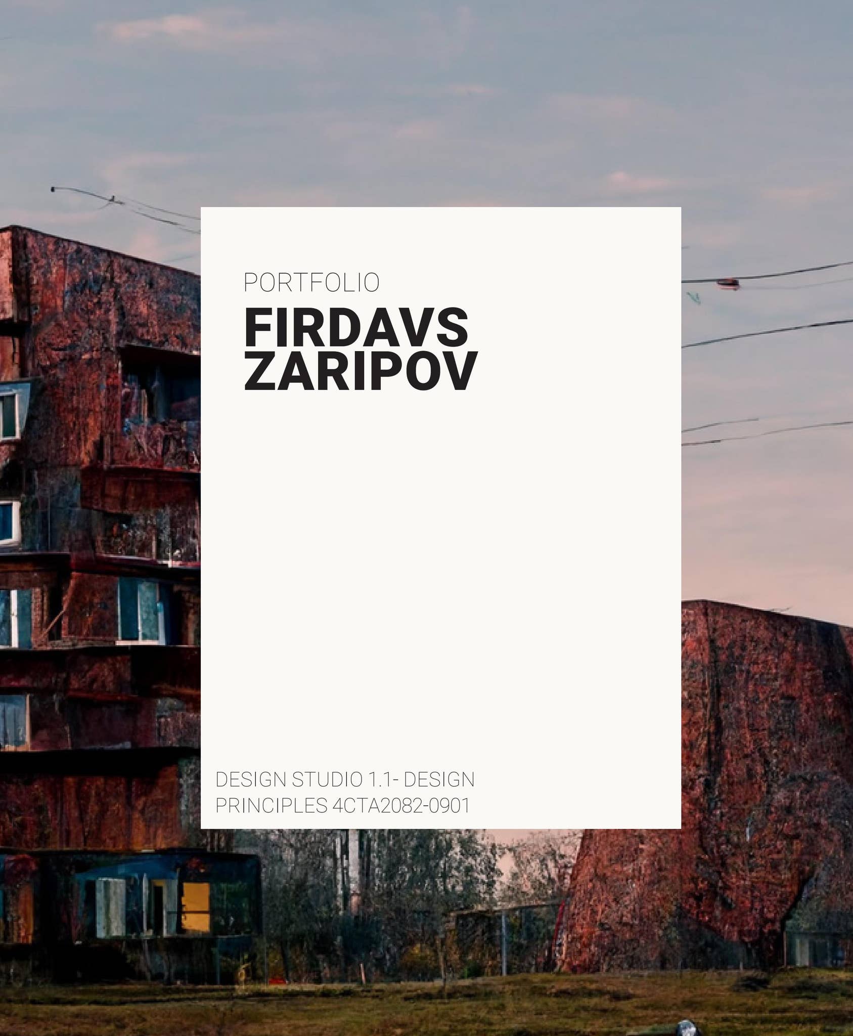 Design Studio Portfolio by Firdavs Zaripov - Issuu