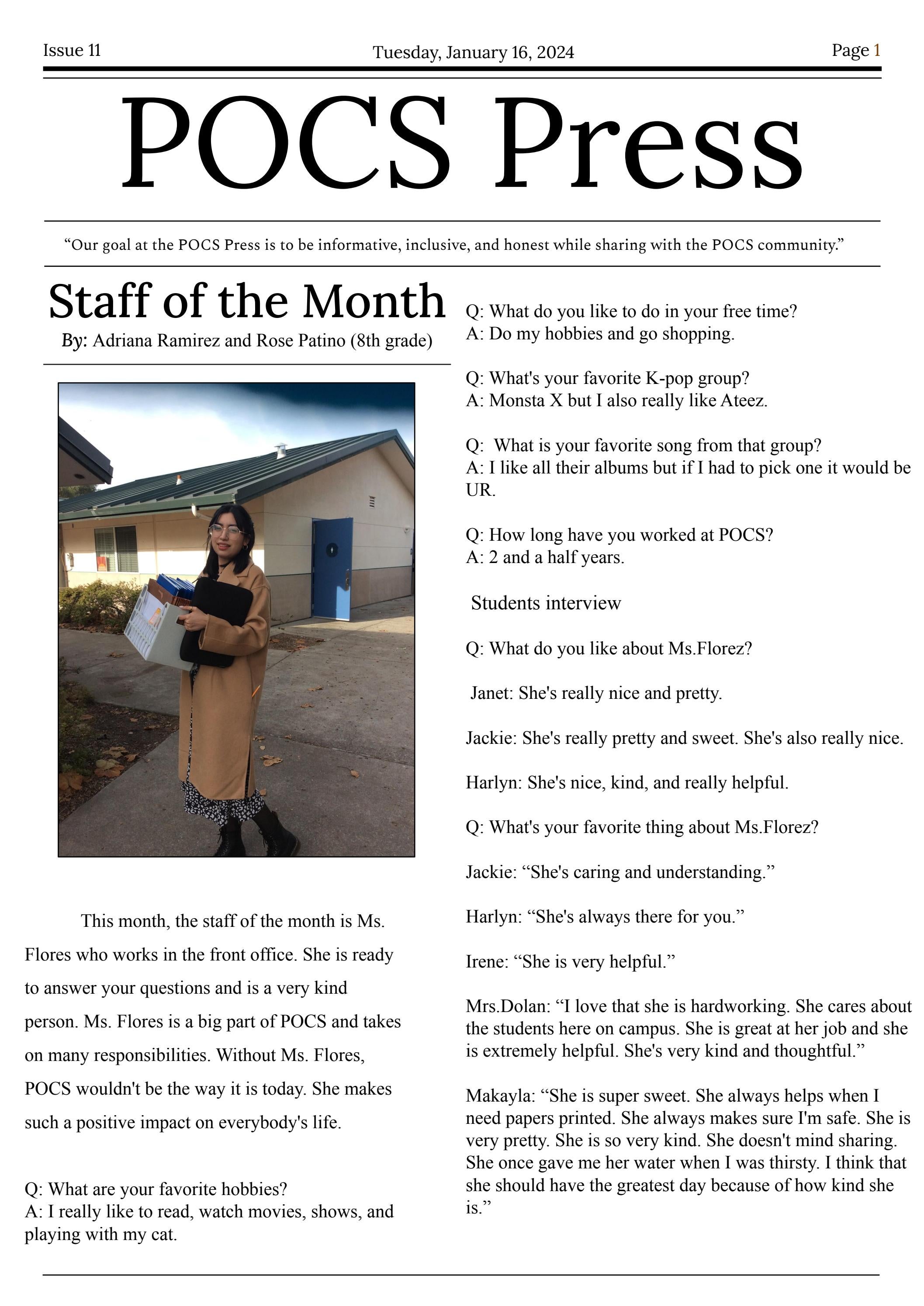 December/January POCS Press 2024 by Katie Dolan - Issuu