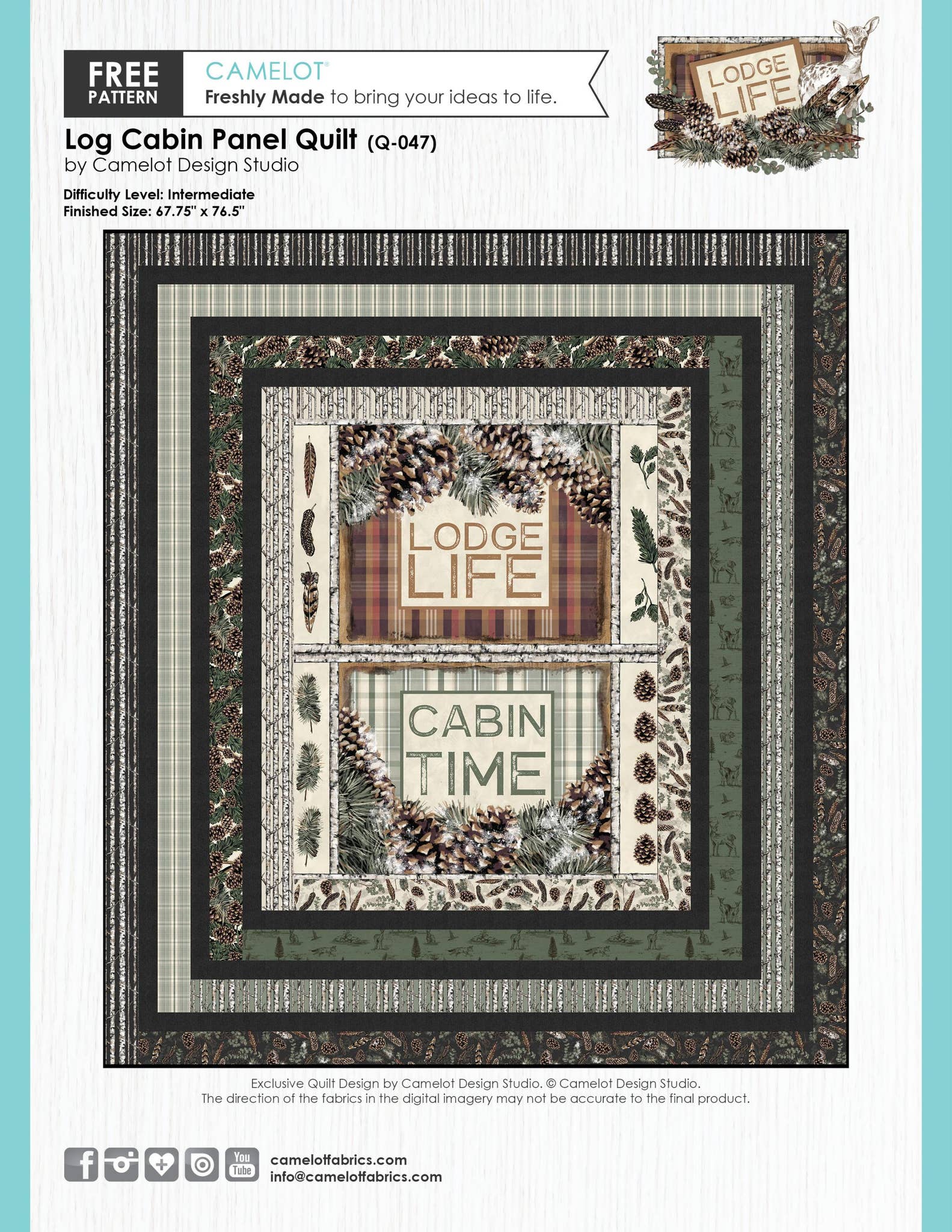 Lodge Life - Log Cabin Panel Quilt by EE Schenck Company - Issuu