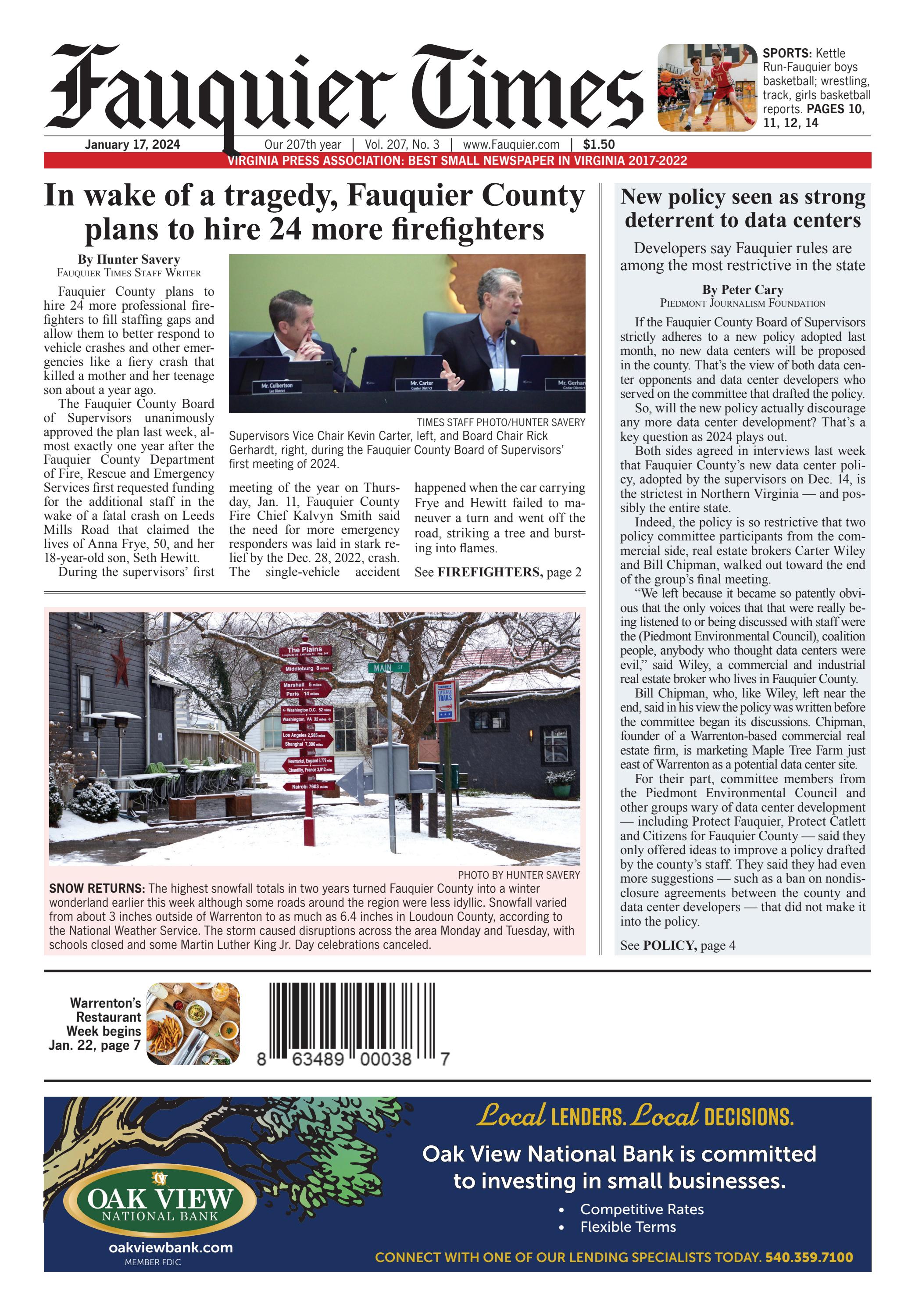 Fauquier Times - 01/17/2024 by Fauquier Times (52 issues) & Prince ...