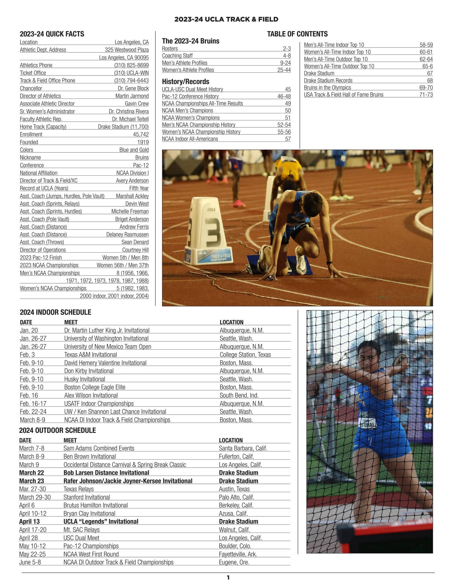 2023-24 UCLA Track & Field Information Guide by UCLA Athletics - Issuu