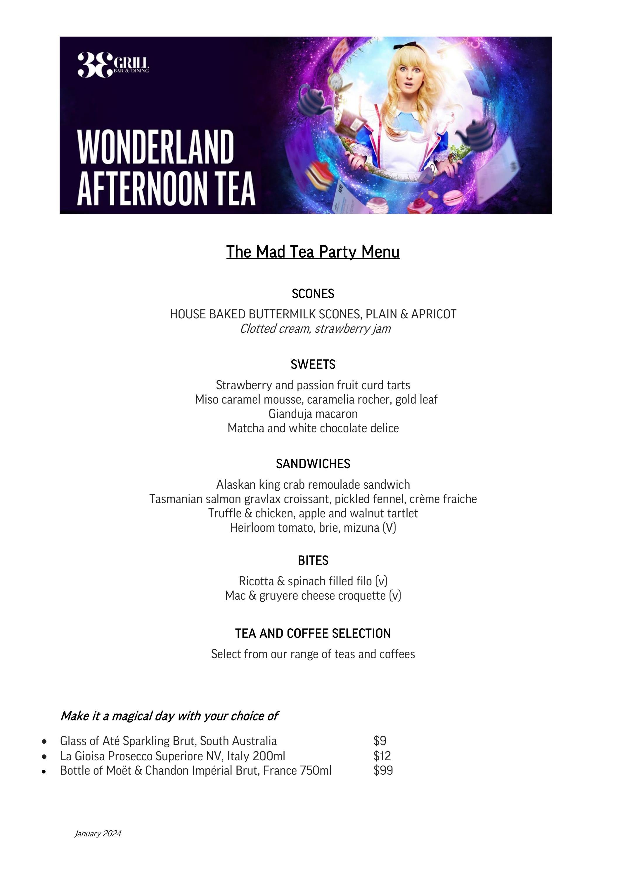 Alice In Wonderland Afternoon Tea Menu ADULTS by westhq - Issuu
